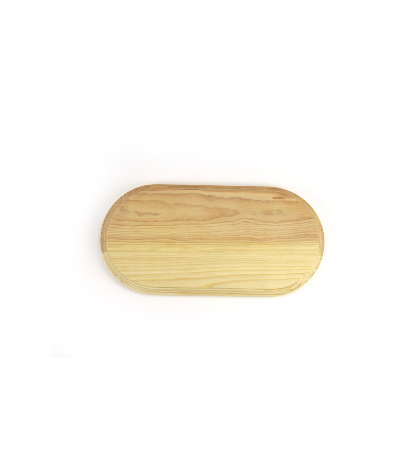 Solid Pine Wooden Exhibition Base Oval Shape 14.17''x7.08''/360x180mm