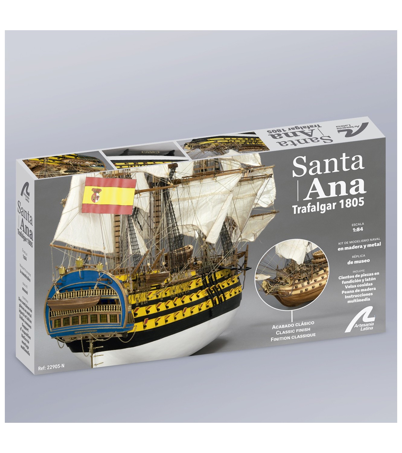 Navío de Línea Español Santa Ana. Maqueta de Barco en Madera.