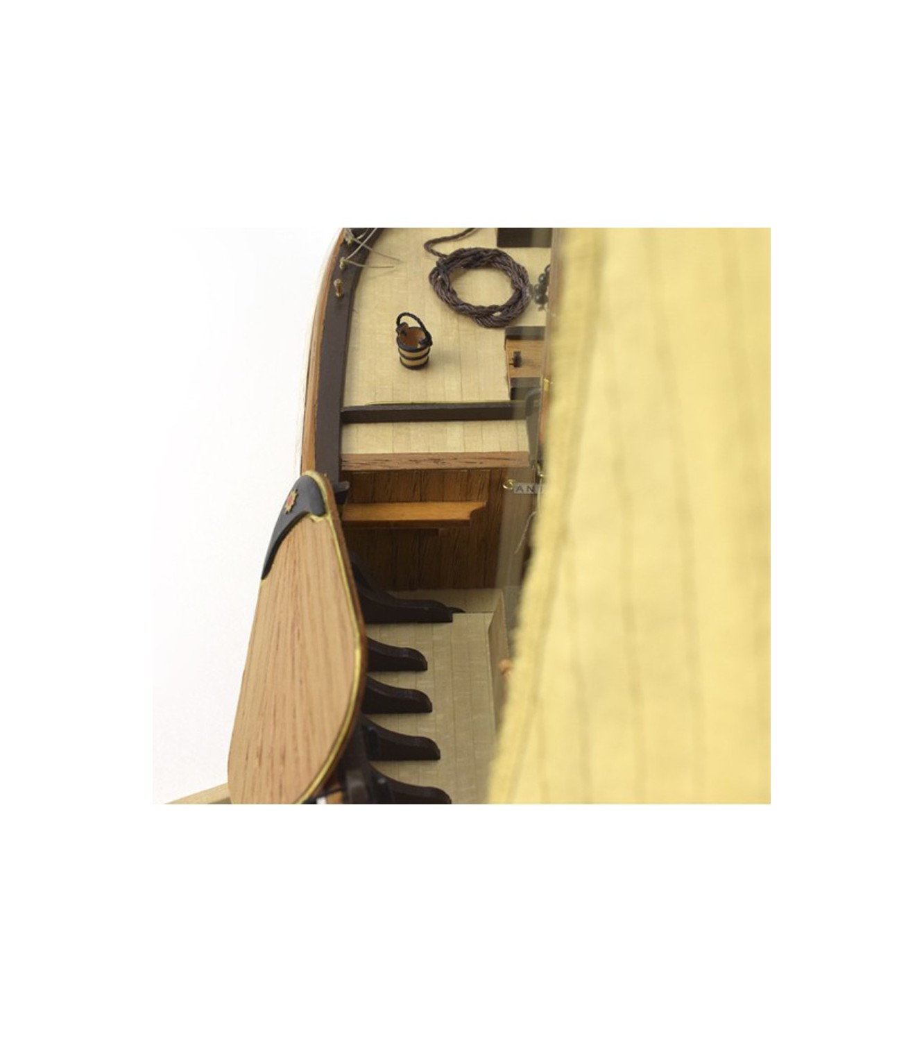 Wooden Fishing Boat Model Dutch Botter at 1:35. Fishing Boat