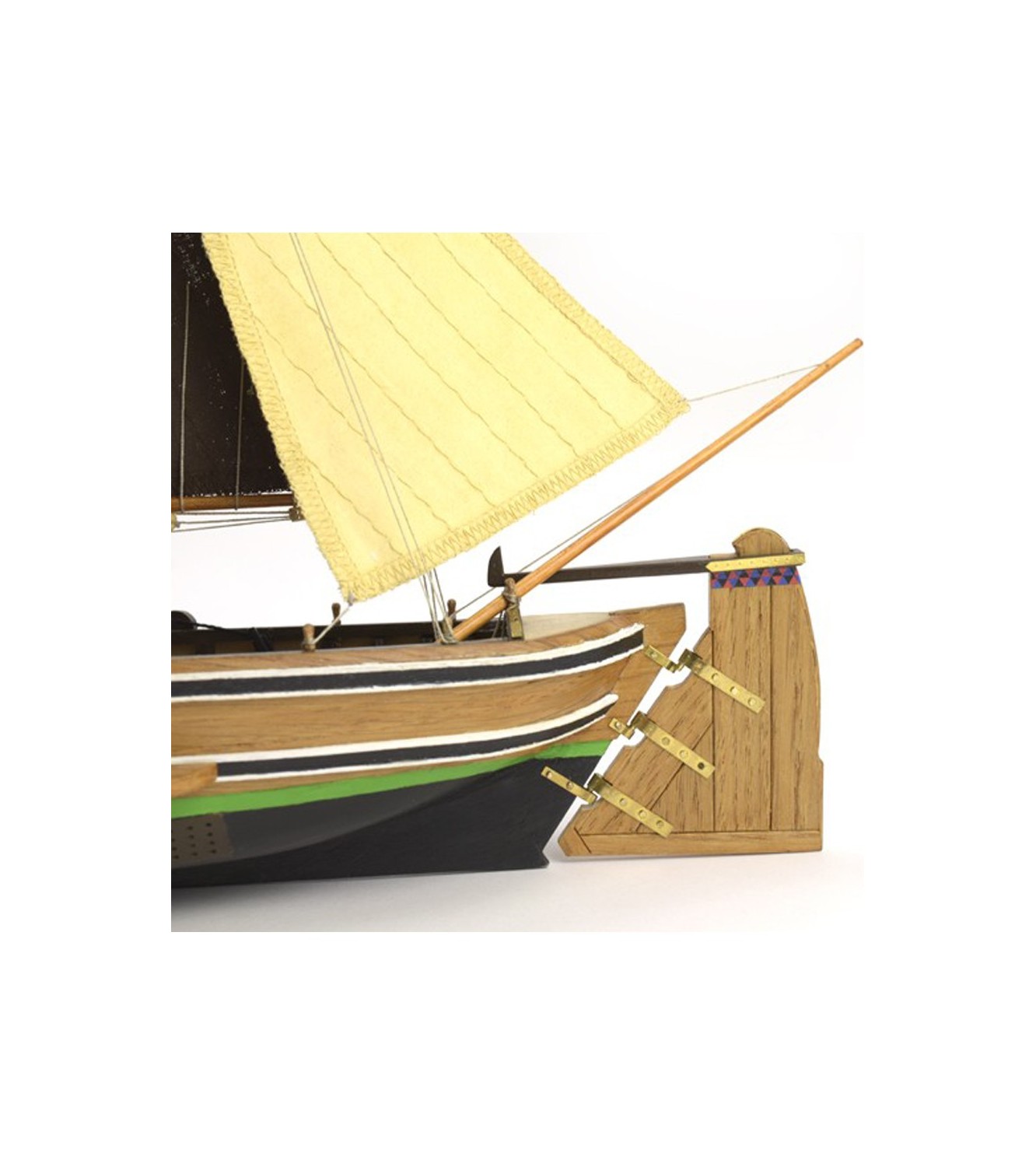 Wooden Fishing Boat Model Dutch Botter at 1:35. Fishing Boat