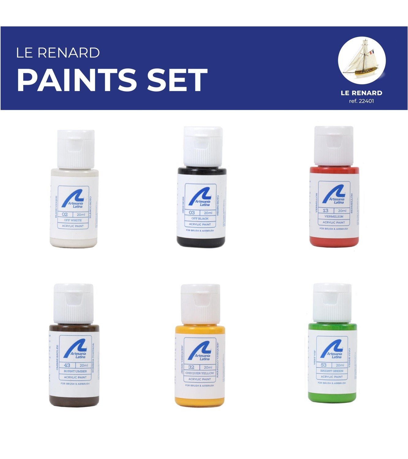 Le Renard Corsair Cutter Modellschiff Farbpaket