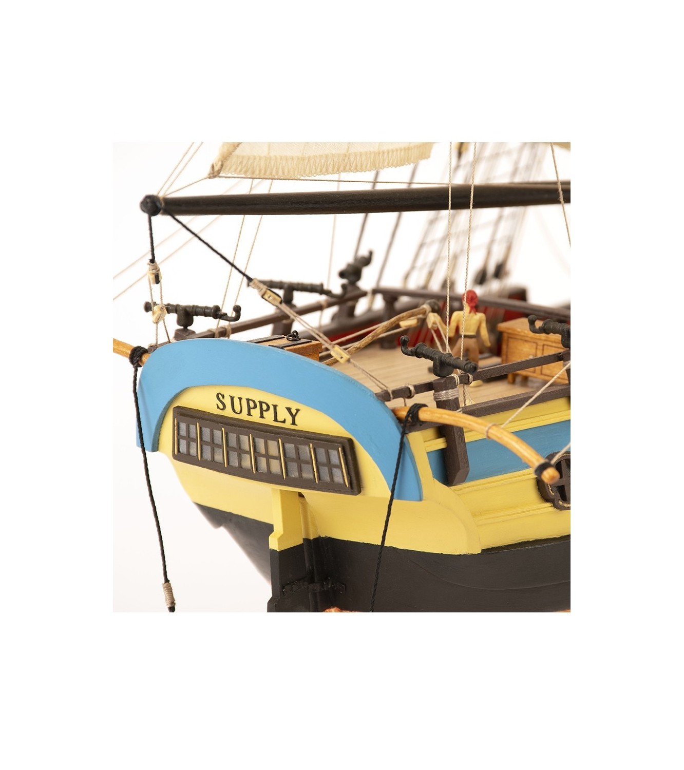Wooden Model Ship Kit: English Armed Brig HMS Supply at 1:50