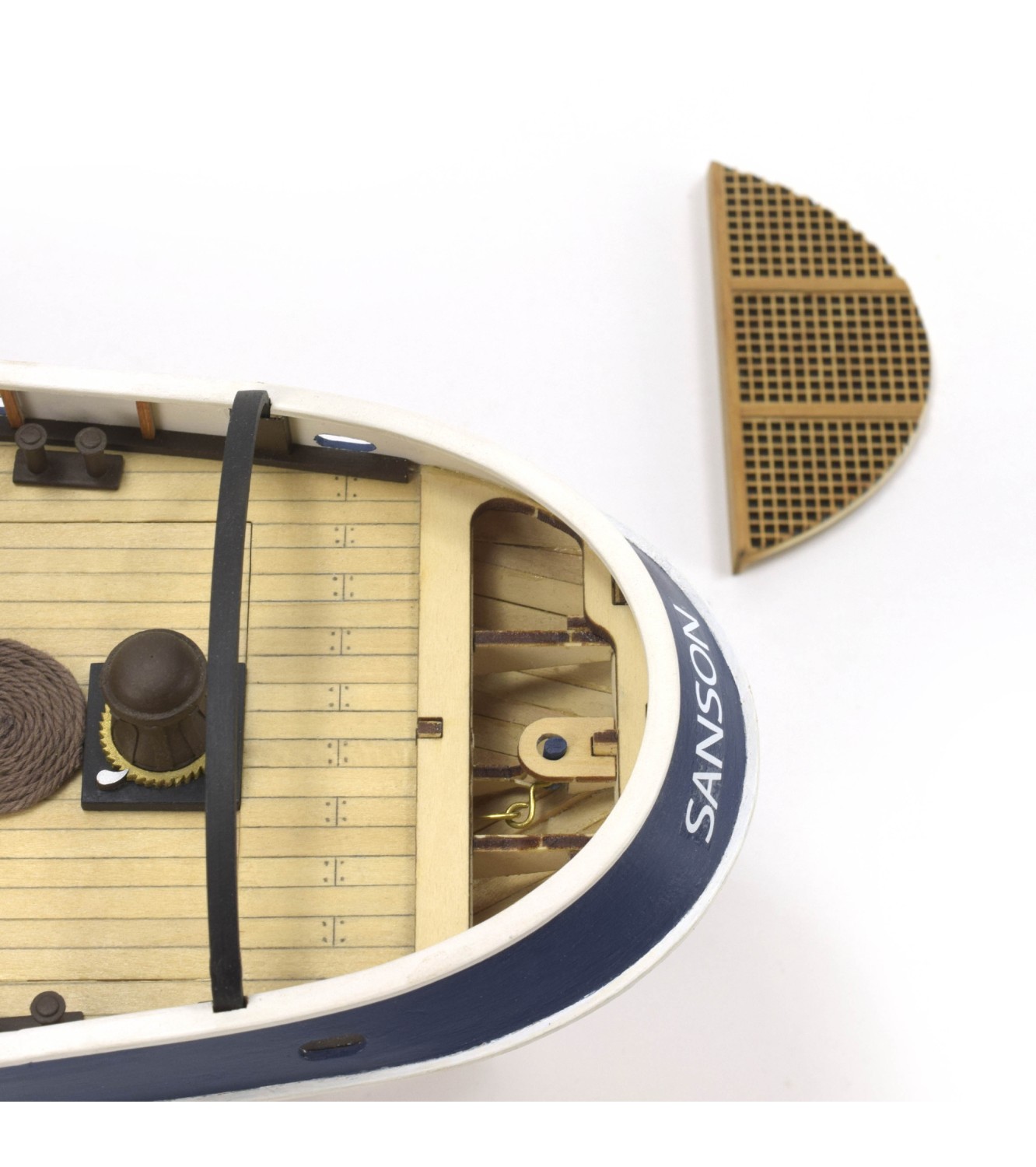 Wooden Model Ship Kit. 1940's Tugboat Sanson at 1:50 Scale