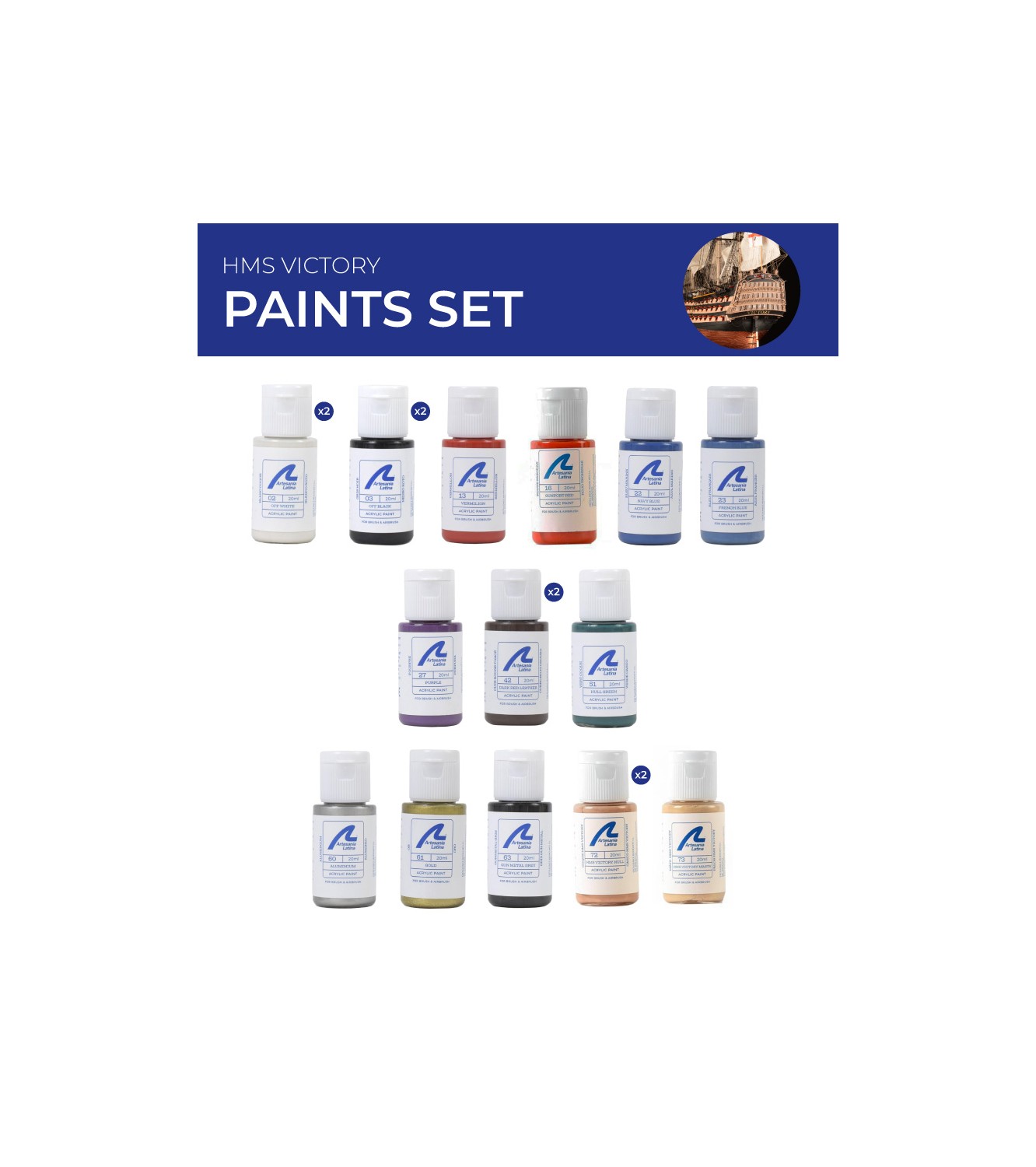 Paints Set Ship Models from British Royal Navy (HMS Victory)