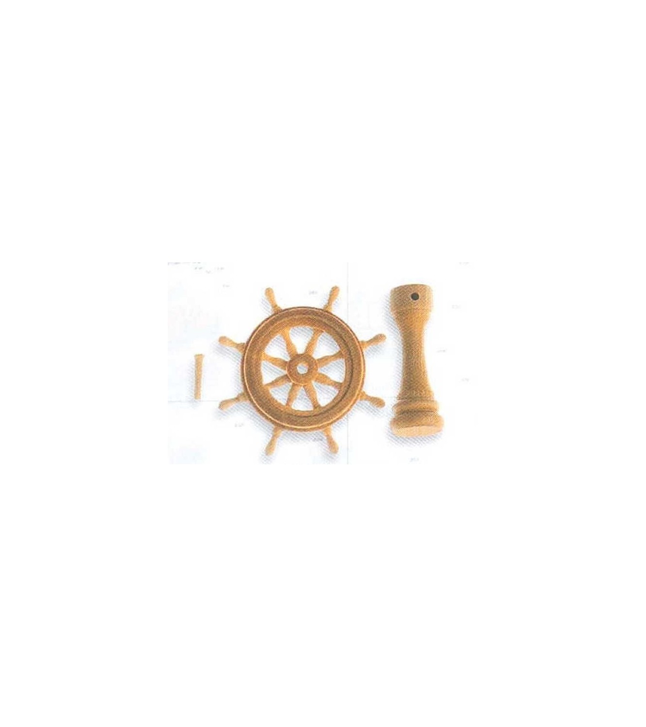 Ruota e timone in legno da 30 mm per modellismo navale