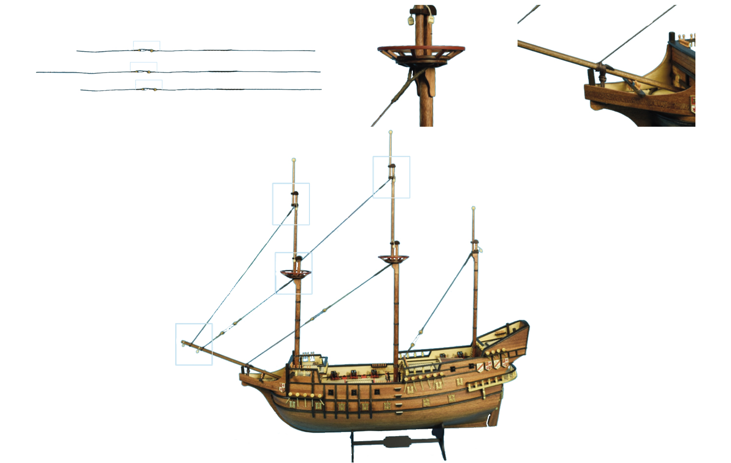 Ship Model Rigging: Assembly of a Wooden Boat Model (V)