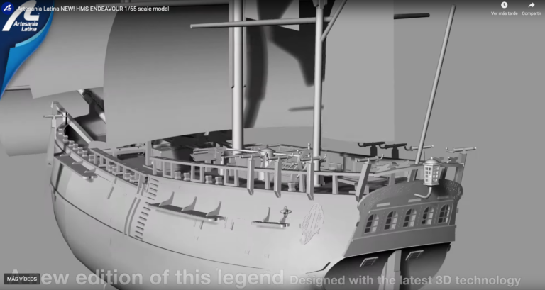 HMS Endeavour Ship Model: 2021 Renewed Wooden Naval Modeling Kit