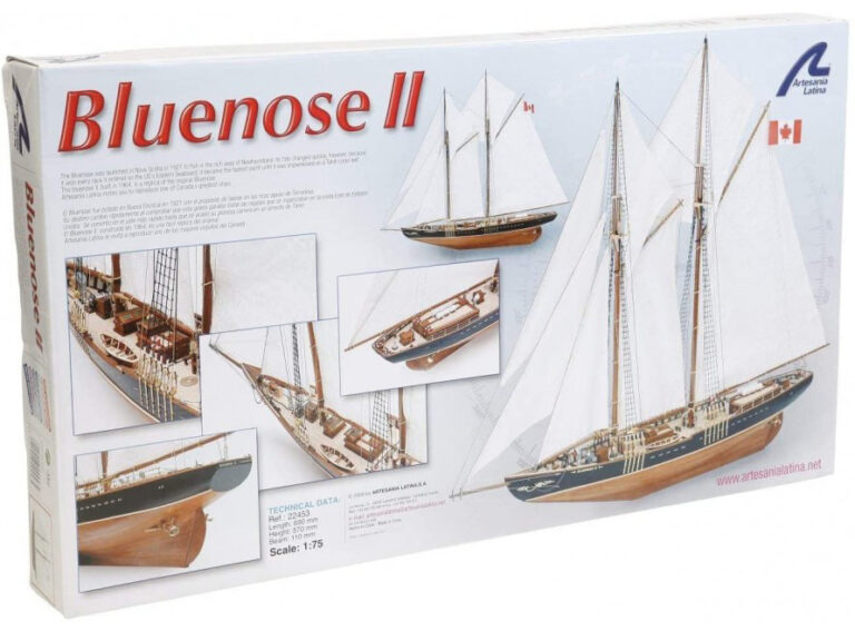 Maqueta de Velero Bluenose II: Goleta de Regatas y Pesca Muy Célebre