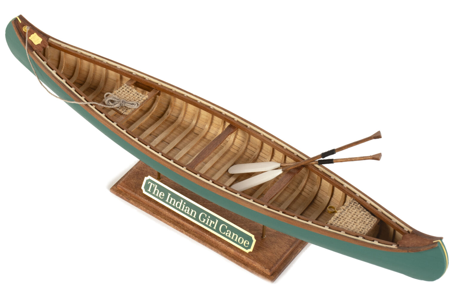 Indian Girl Canoe Model: 1:16 Replica Amerindian Canoe by J.H. Rushton