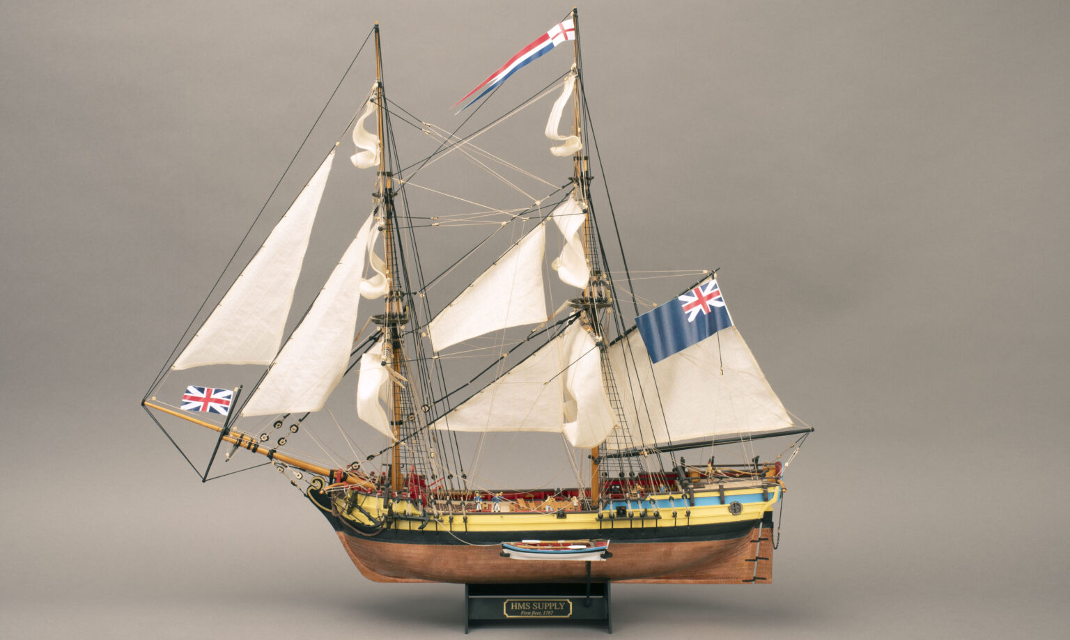HMS Supply Model Ship at 1:50 Scale Aimed at Intermediate Modelers