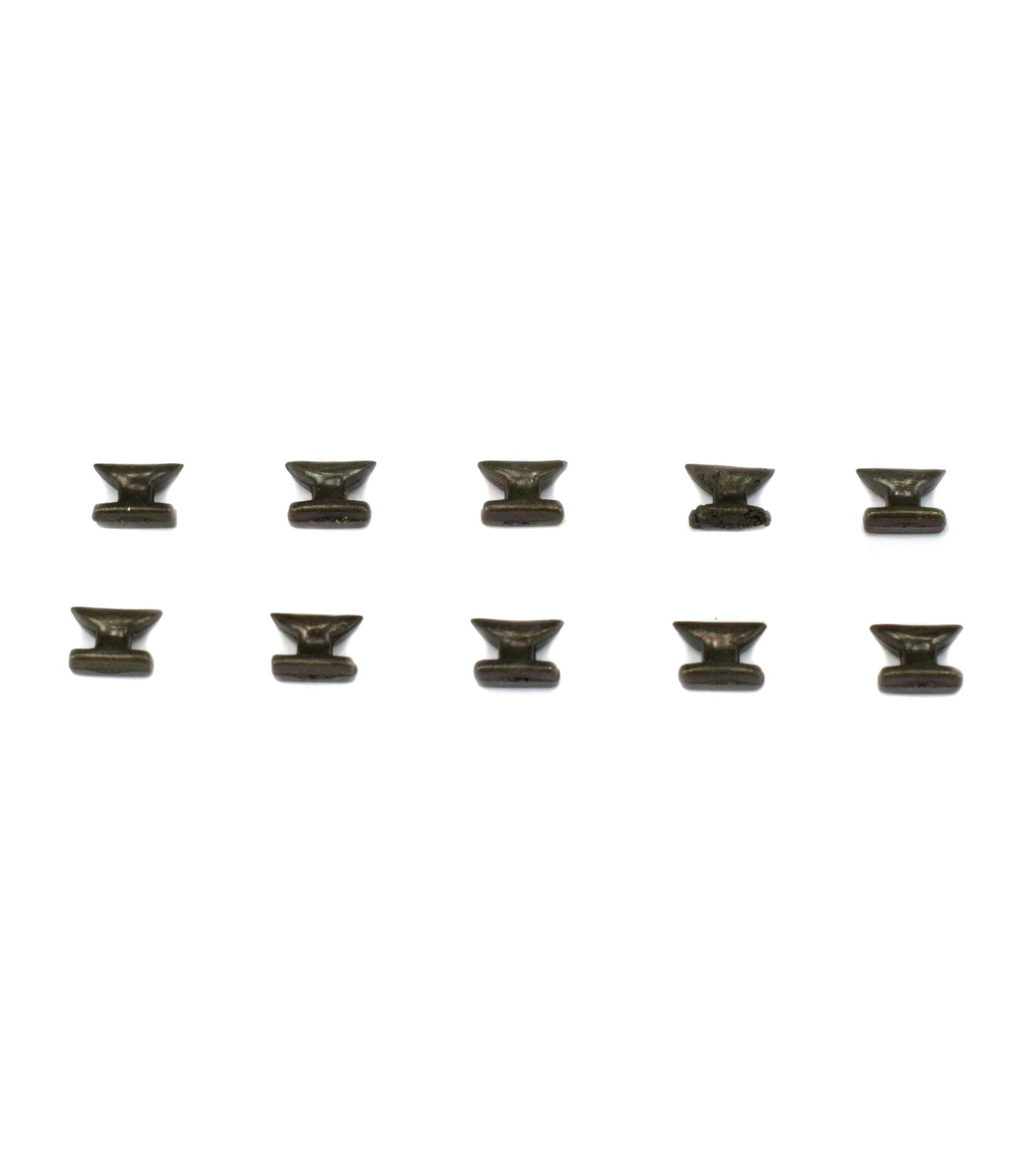 Black Metal Cleat 7 mm (10 Units) for Ship Models