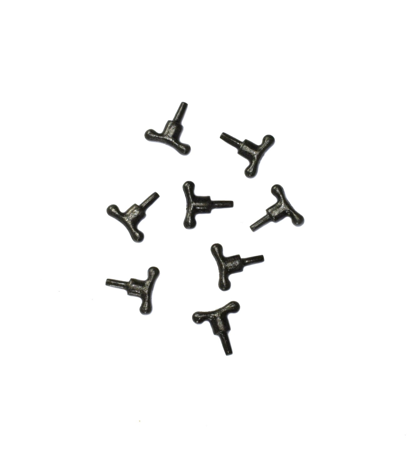 Black Metal Cleat 8 mm (8 Units) for Ship Models