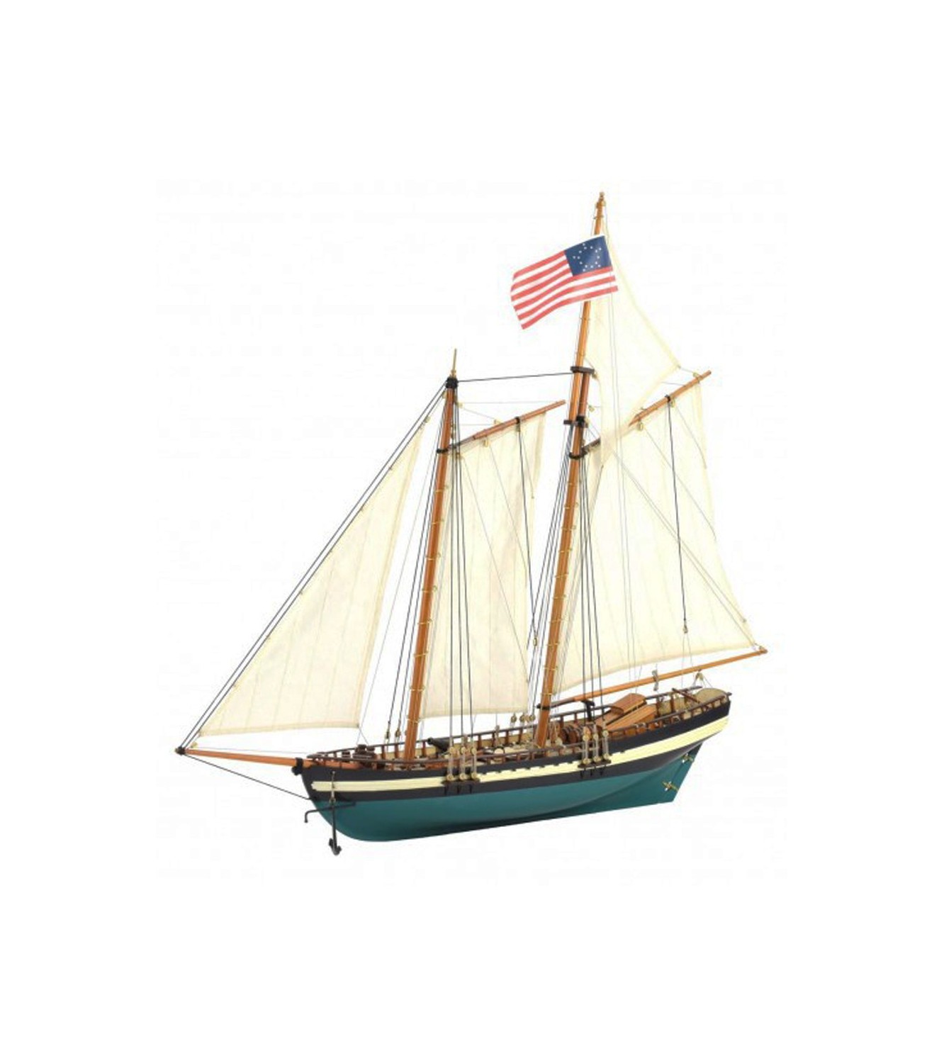Virginia American Schooner. Wooden Model Ship Kit 1:41 Scale