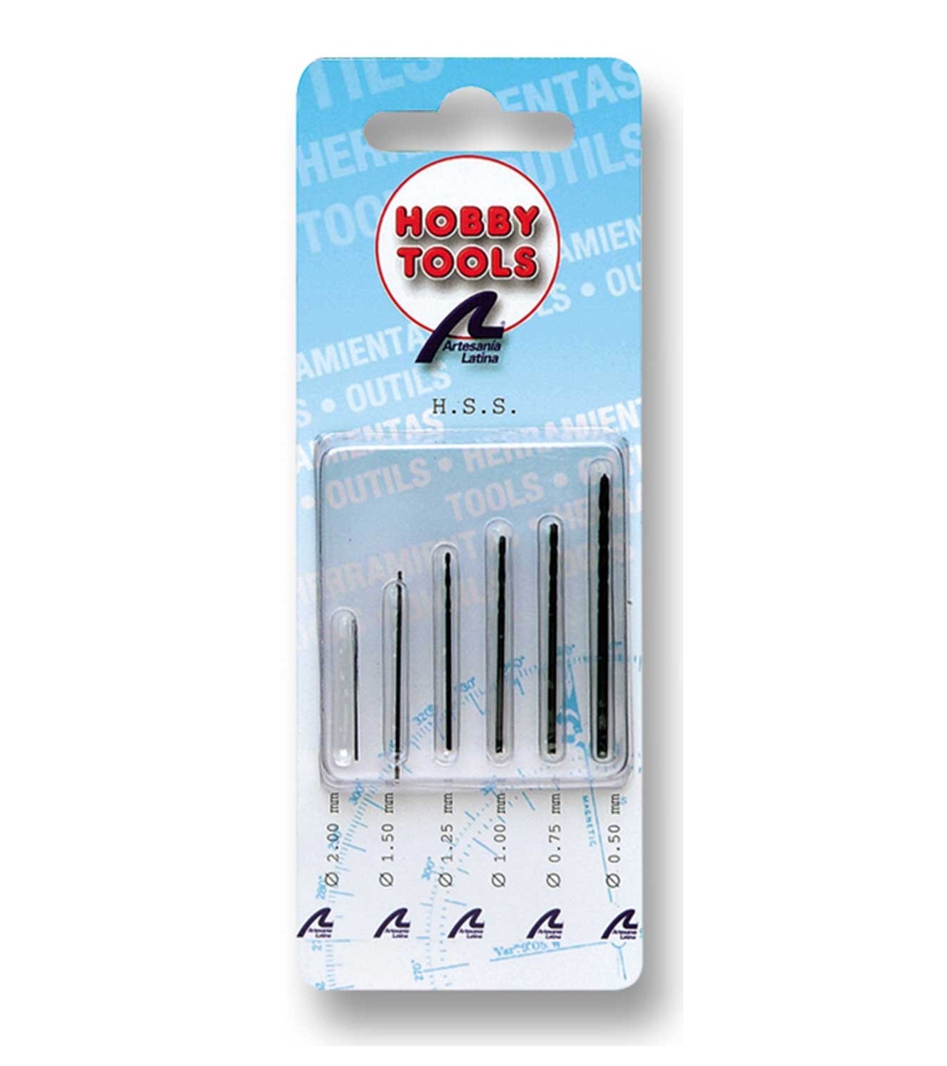 Set of 6 Mini Bits 0,5 mm to 2 mm for Drills: Modeling & DIY