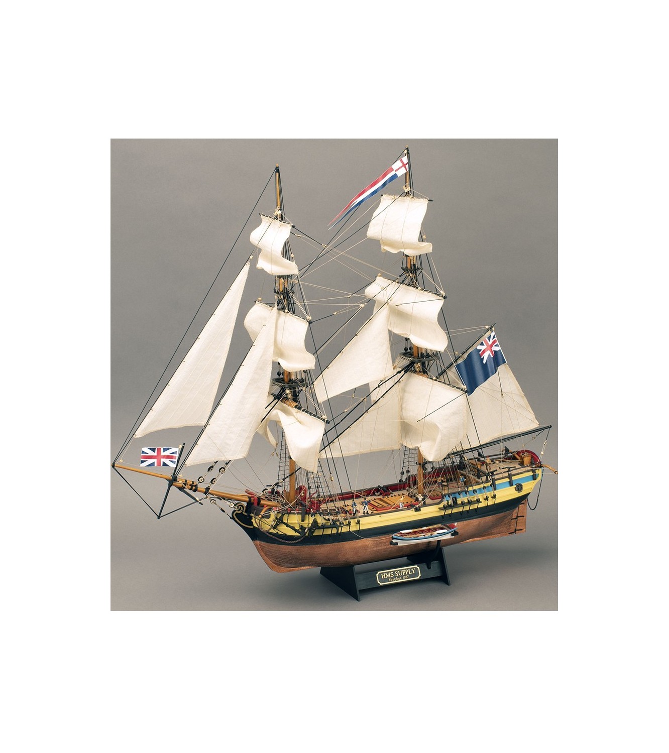 Wooden Model Ship Kit: English Armed Brig HMS Supply at 1:50