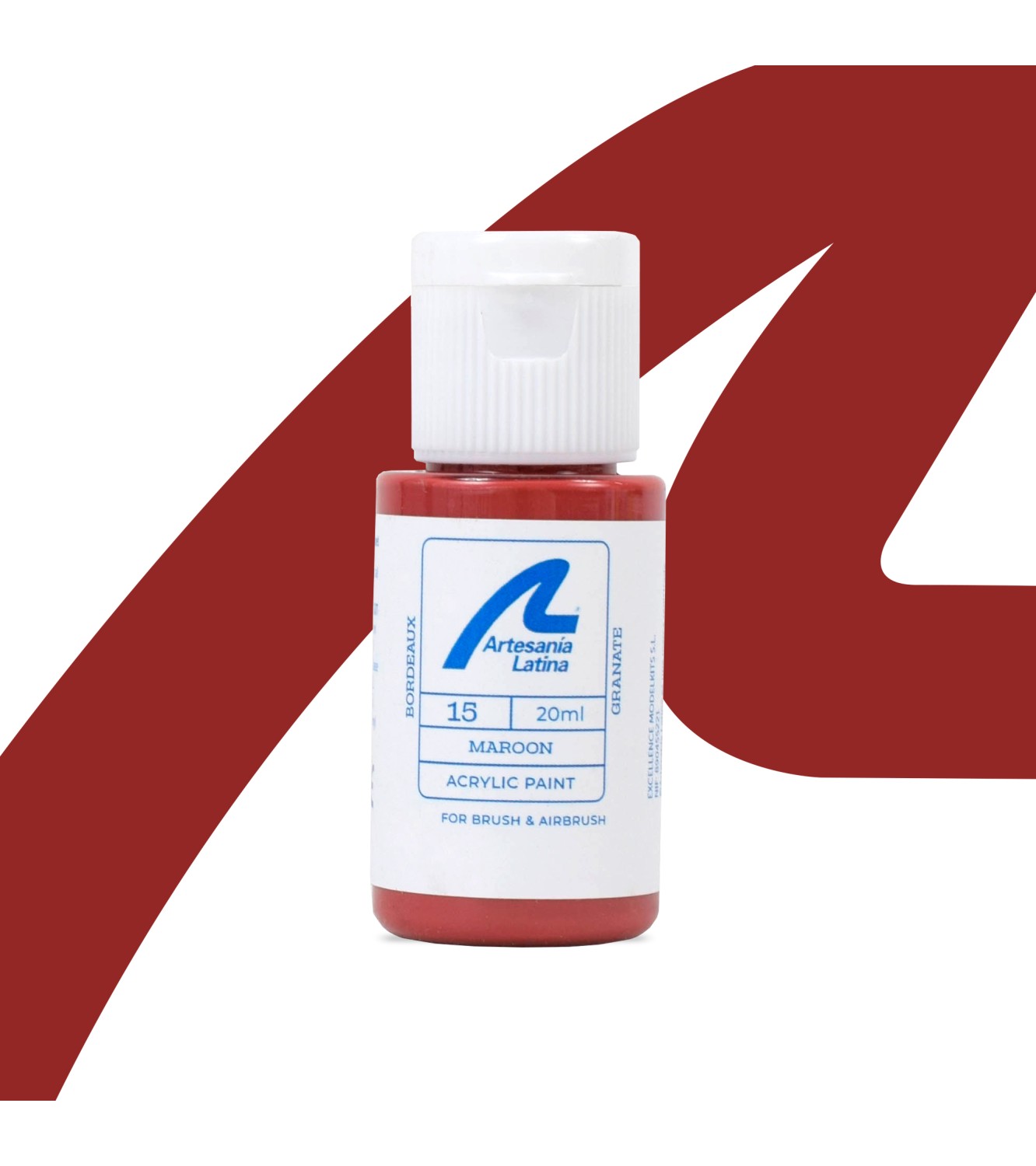 Maroon Water-Based Acrylic Paint for Models and DIY (20 ml)
