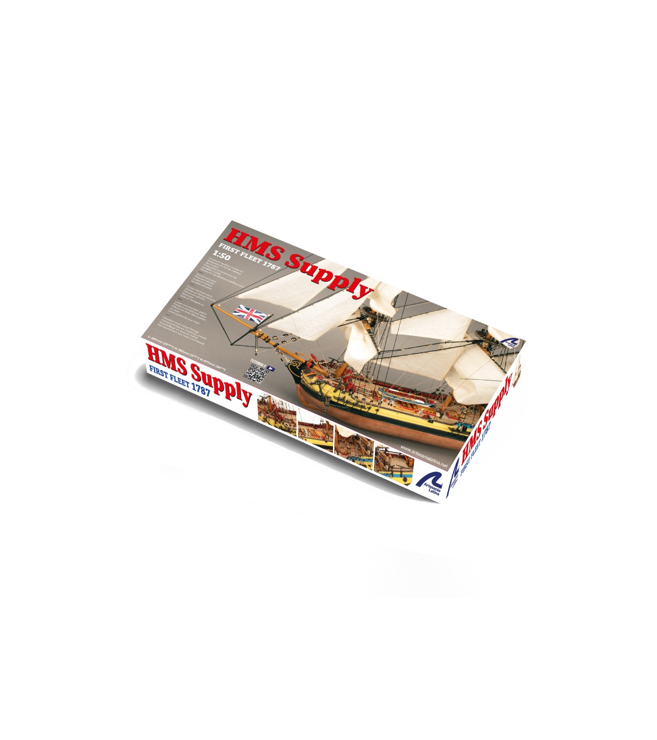 Wooden Model Ship Kit: English Armed Brig HMS Supply at 1:50