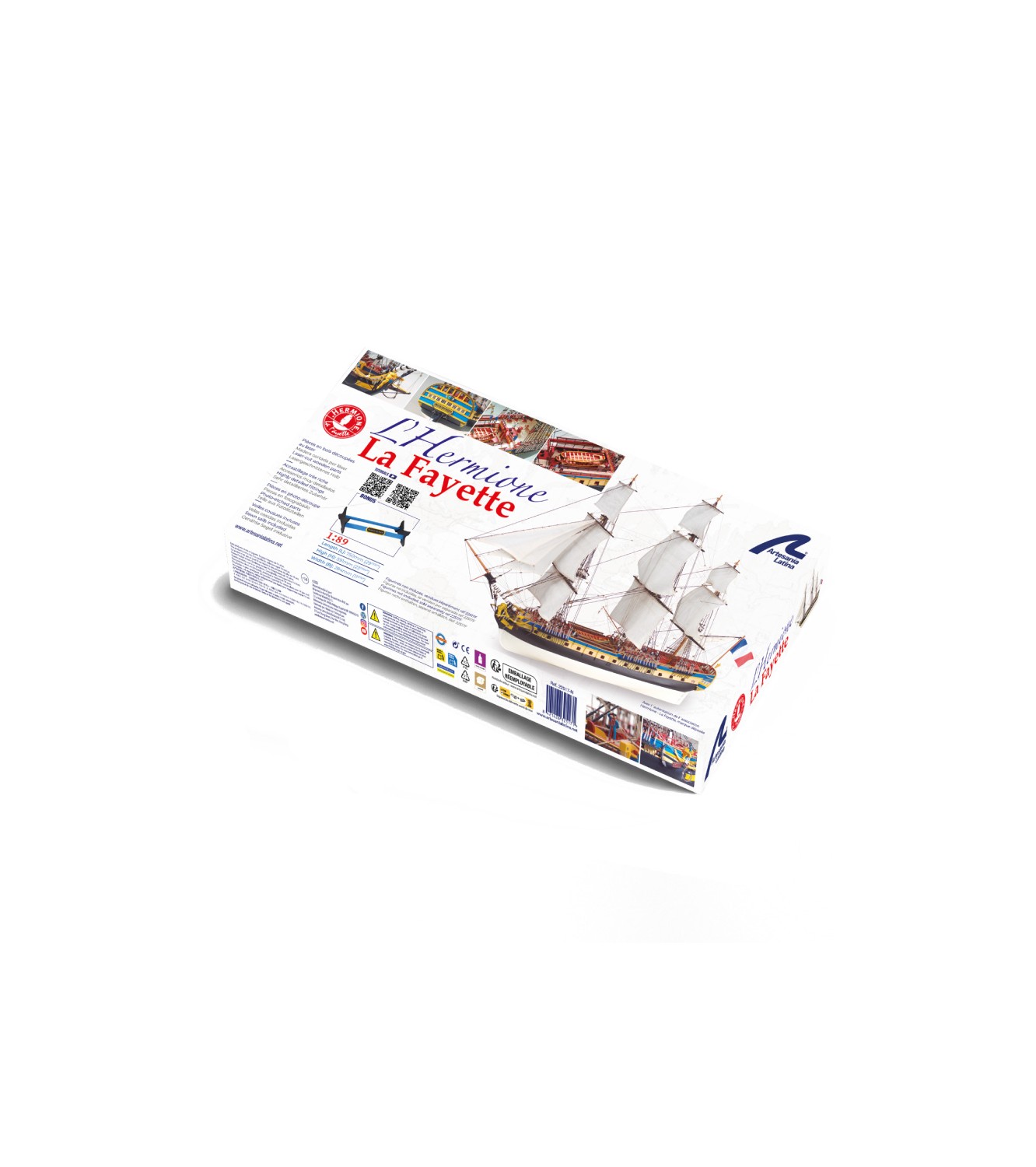 Wooden Model Ship Kit Hermione La Fayette Frigate 1:89 Scale