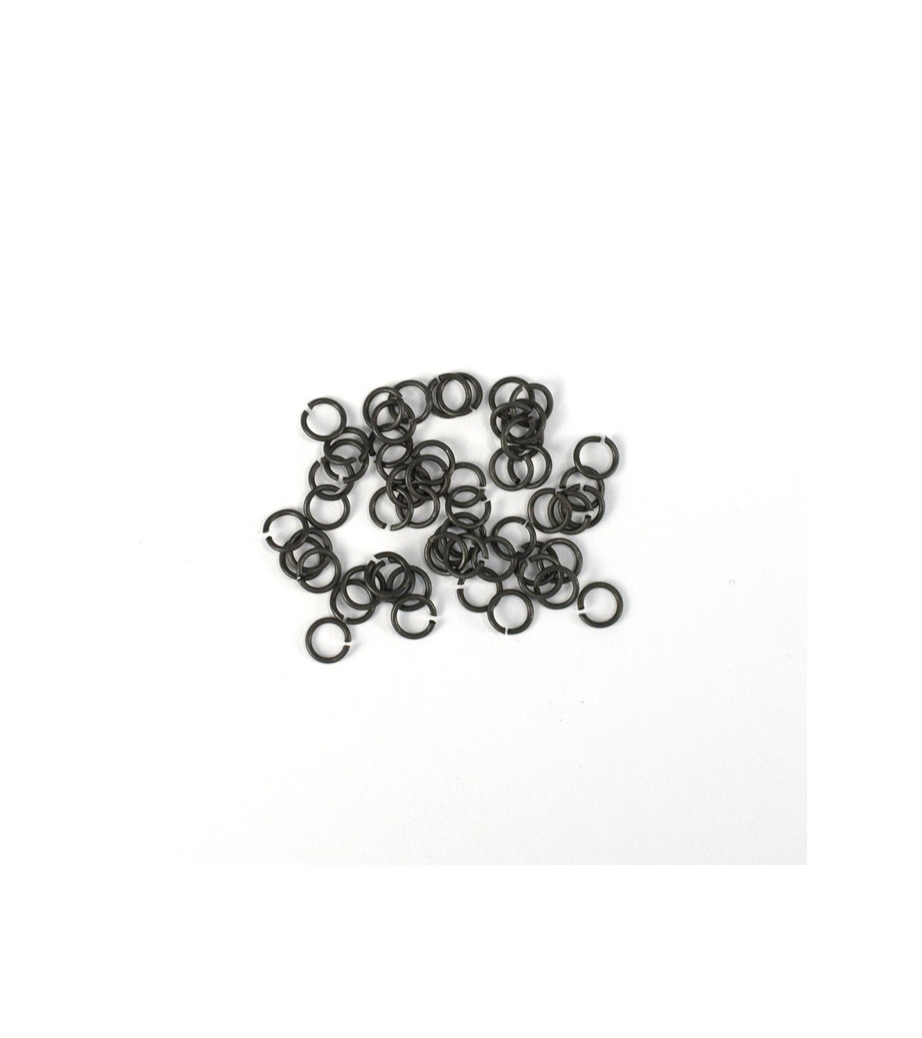 Anneau de Laiton Bleui Diamètre 4 mm (50 Unités). Modélisme