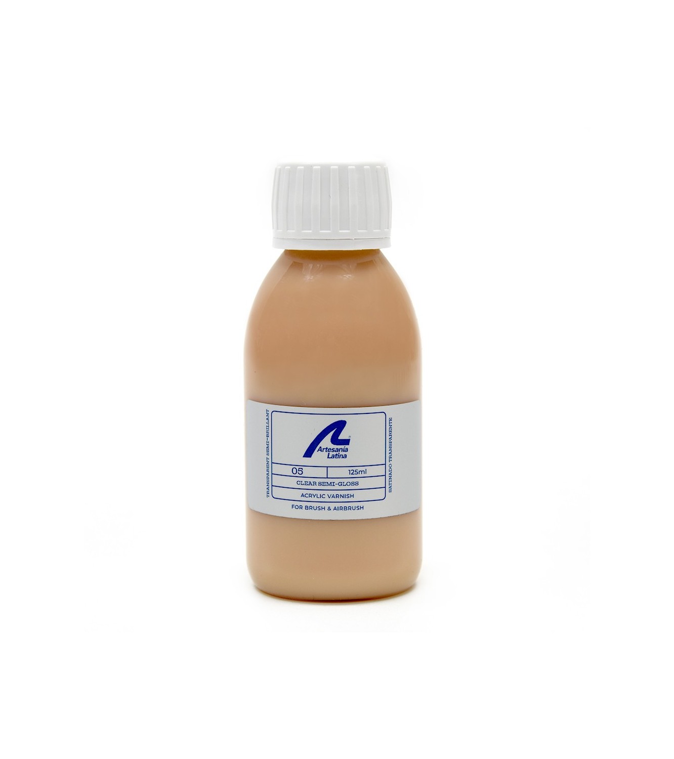 Transparent Semi-Gloss Water-Based Varnish 125 ml. Wooden Models