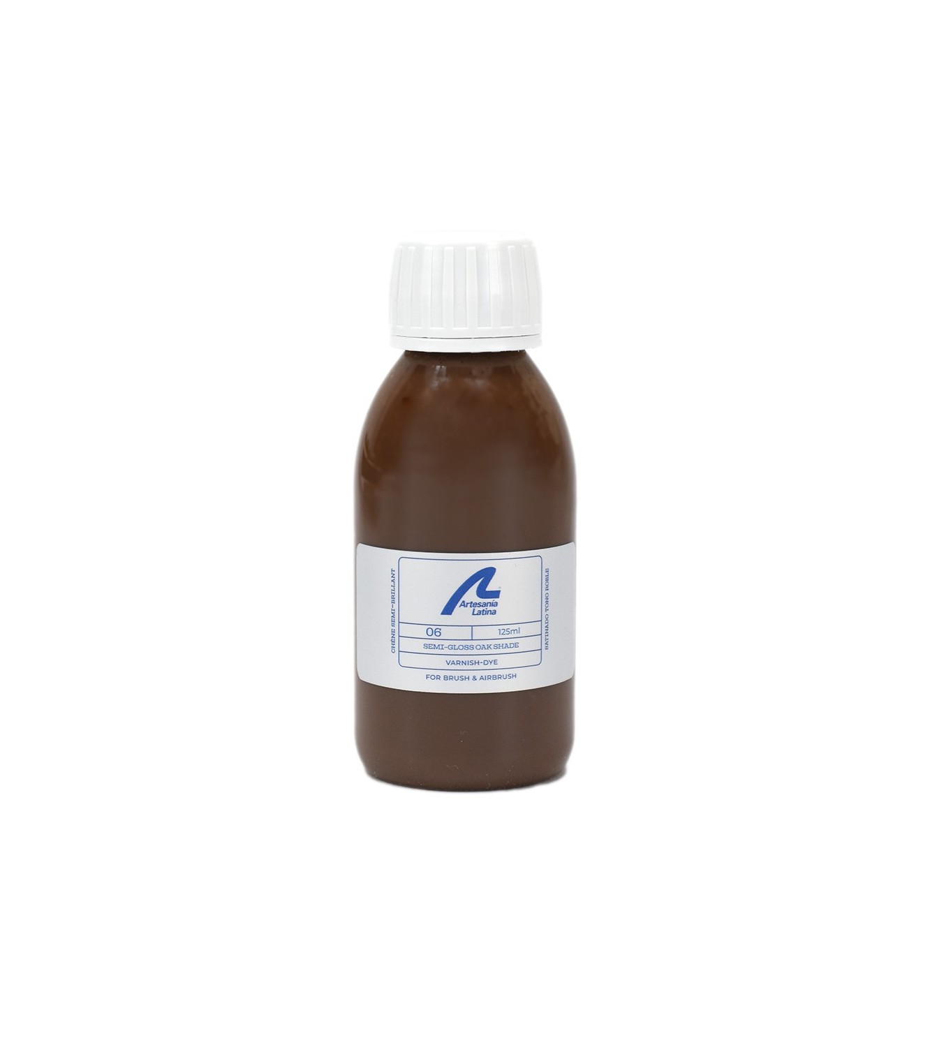 Barniz de Tinte al Agua Satinado Color Roble. Madera. 125 ml