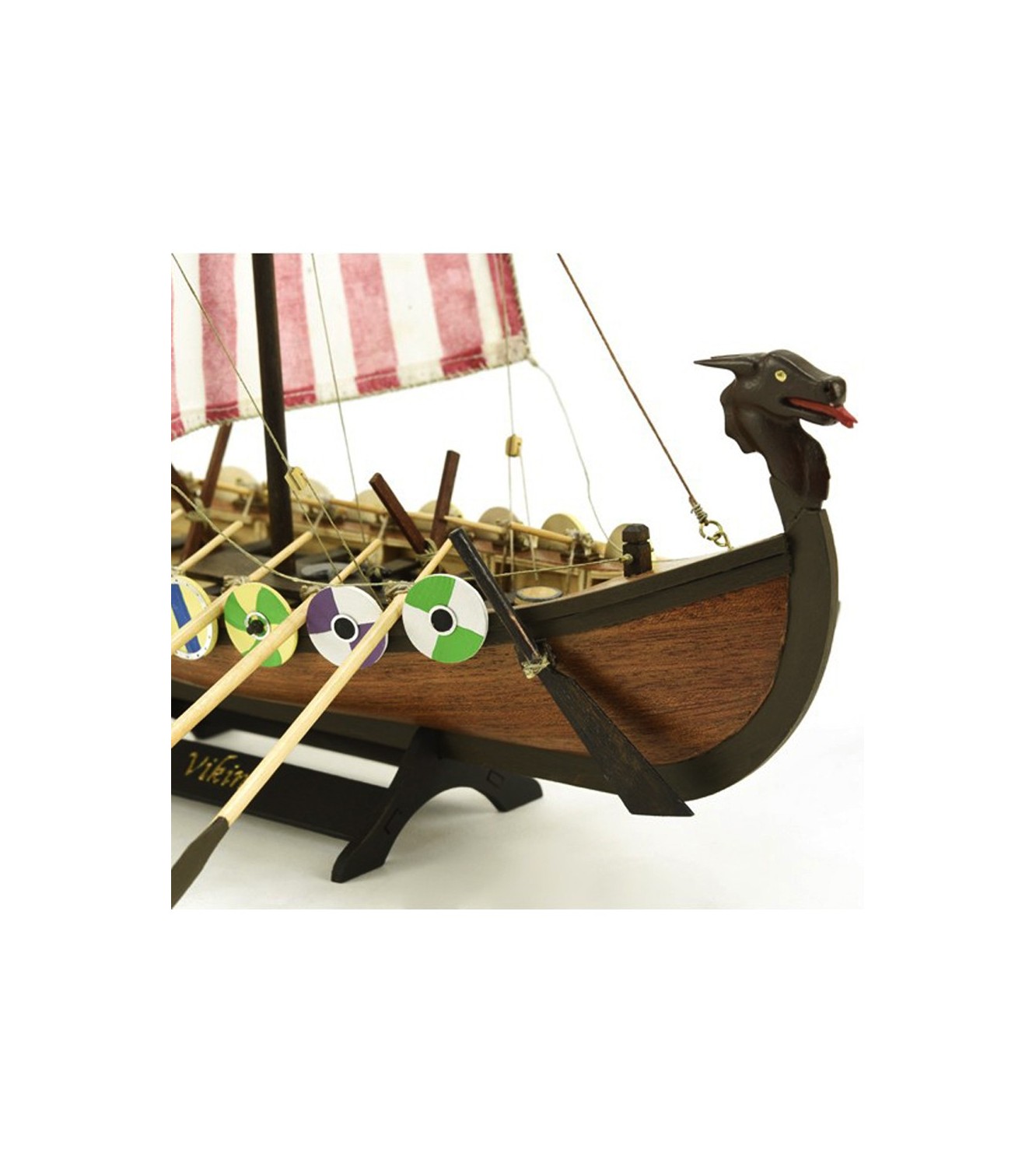 Wooden Model Ship Kit Viking: Renewed Model for Beginners!