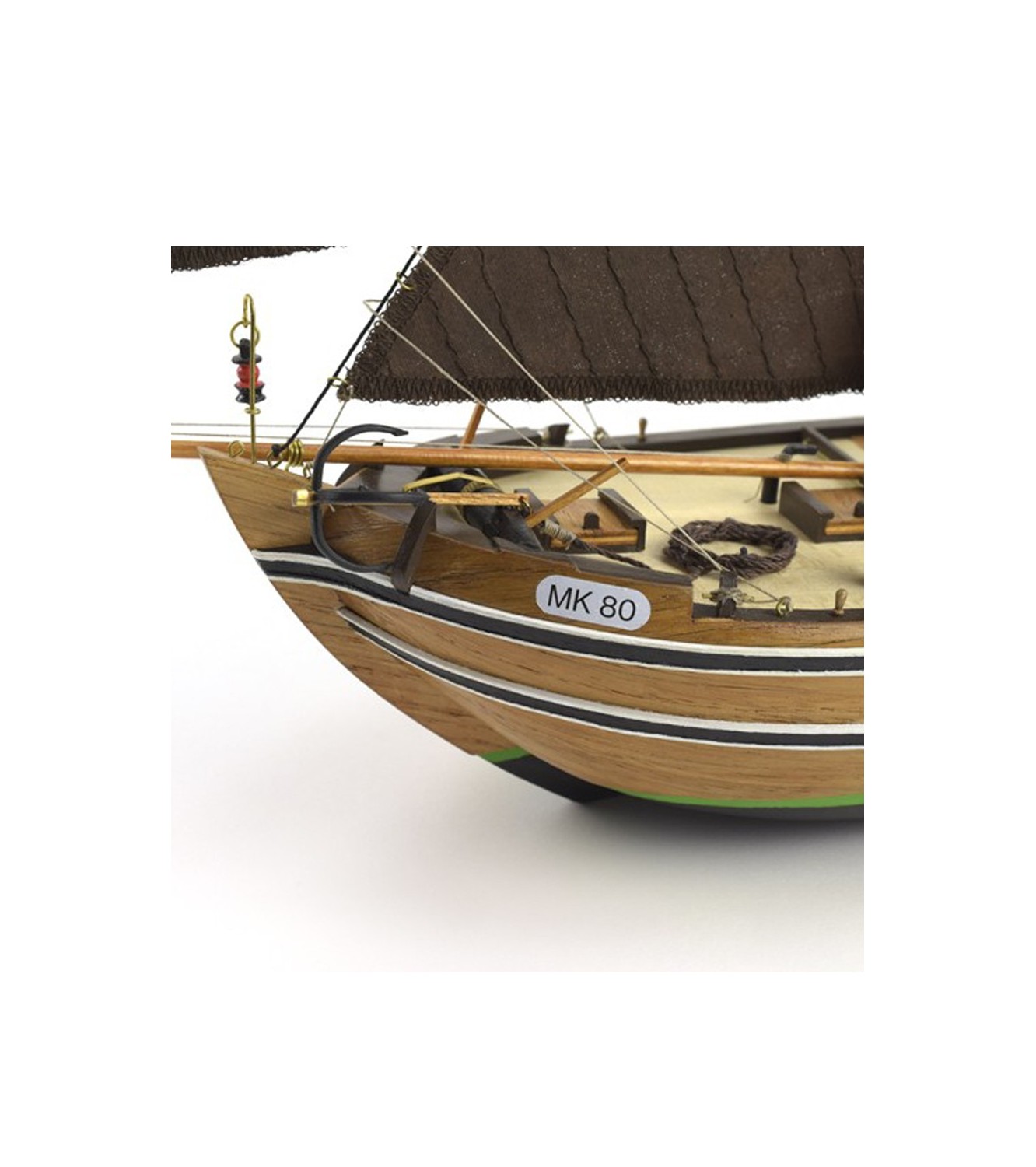 Wooden Fishing Boat Model Dutch Botter at 1:35. Fishing Boat