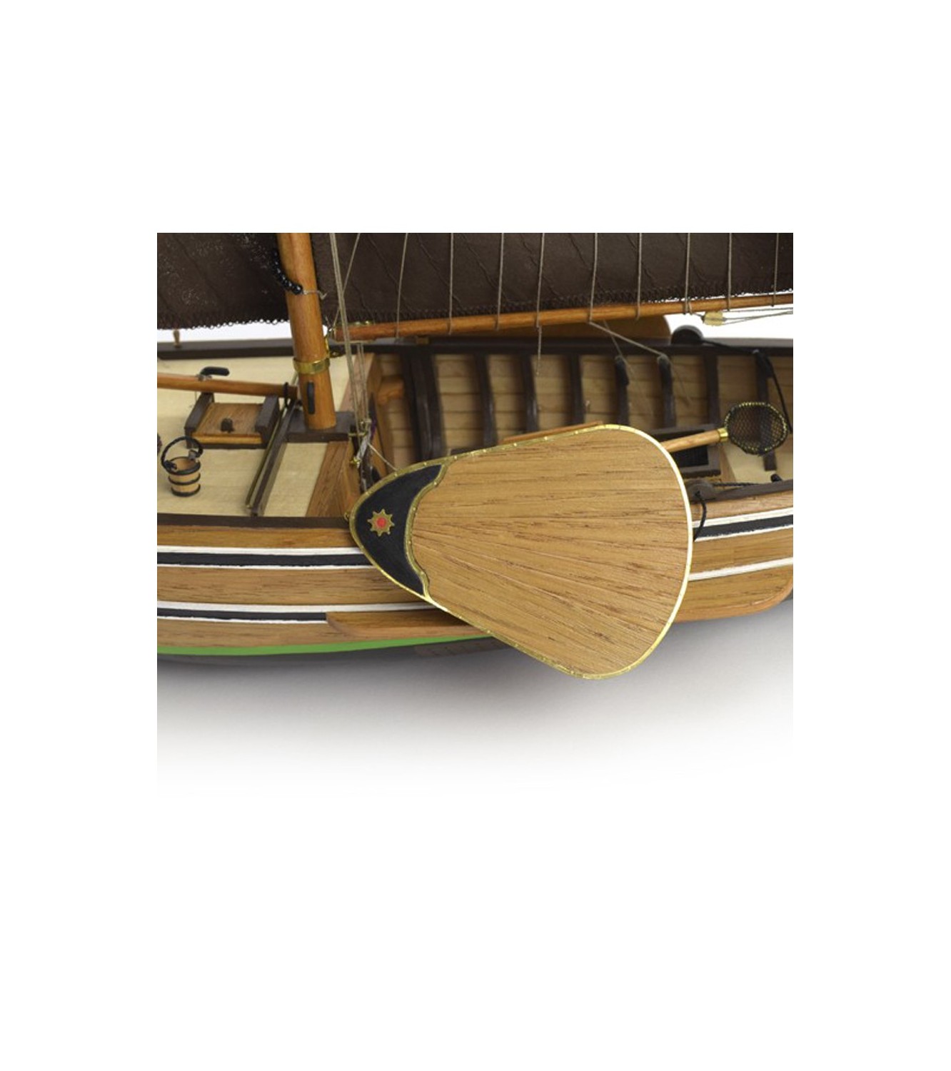 Wooden Fishing Boat Model Dutch Botter at 1:35. Fishing Boat