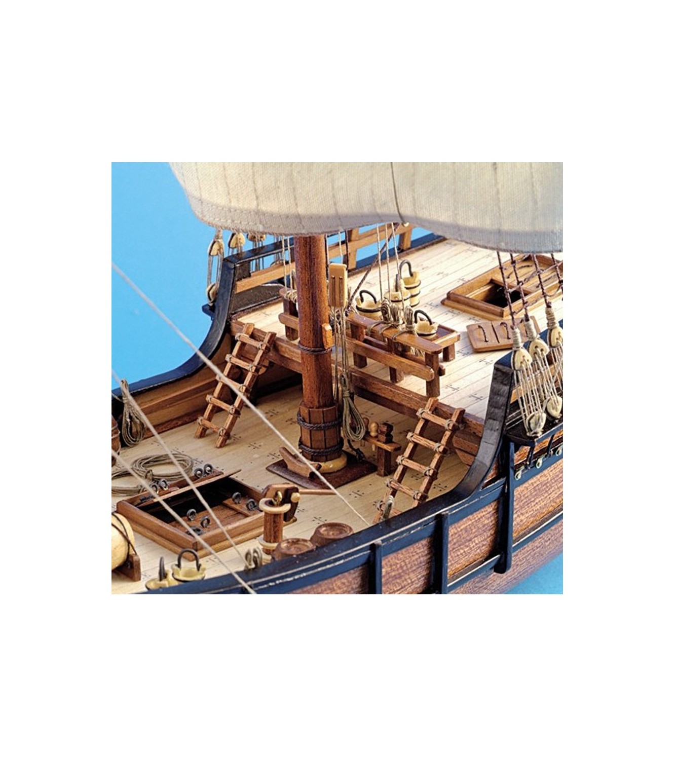 La Pinta Caravel. Wooden Model Ship Kit at 1:65 scale