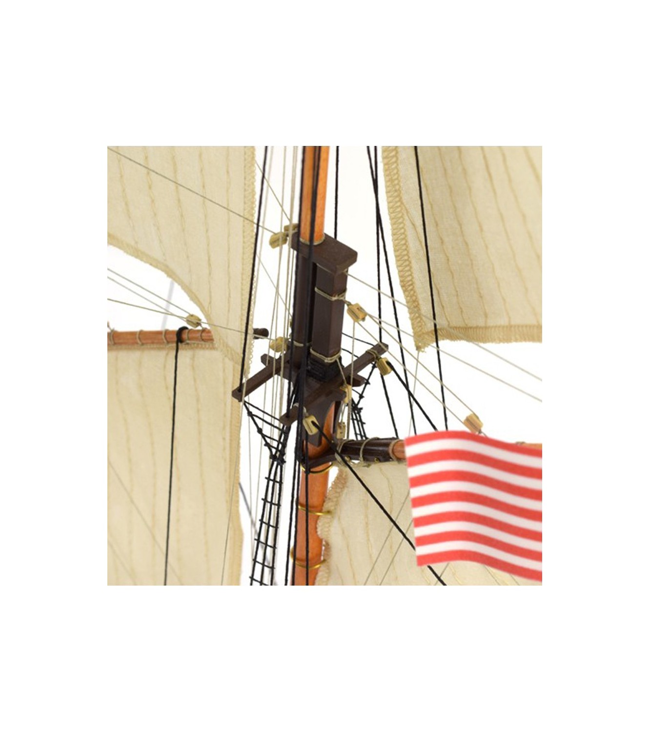 Wooden Model Ship Kit American Schooner Harvey 1:60