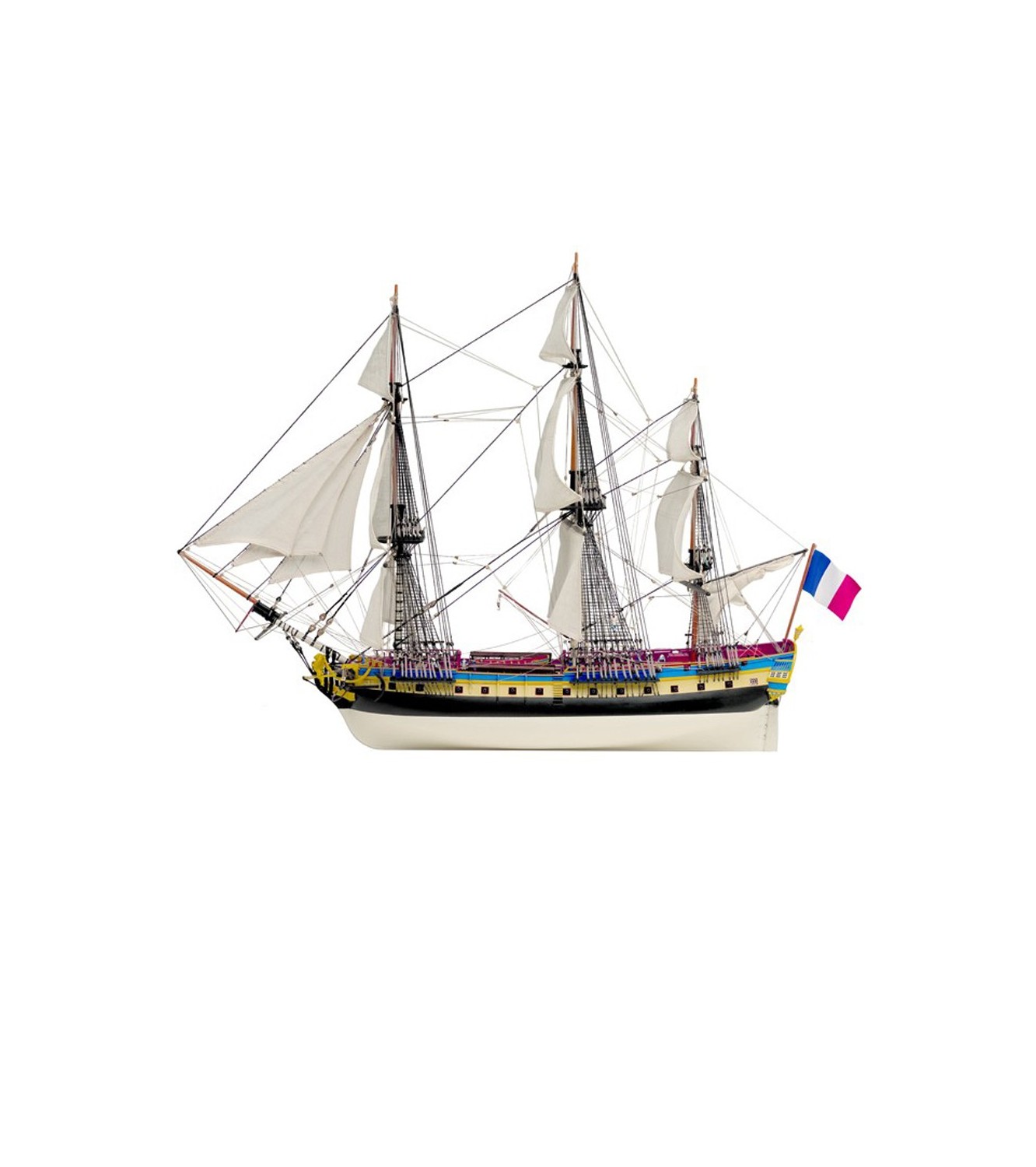 Wooden Model Ship Kit Hermione La Fayette Frigate 1:89 Scale