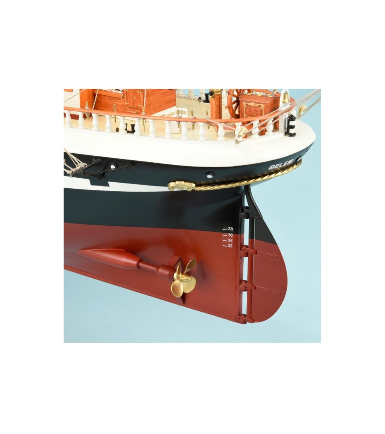 Wooden Model Ship Kit. French Training Ship Belem 1896