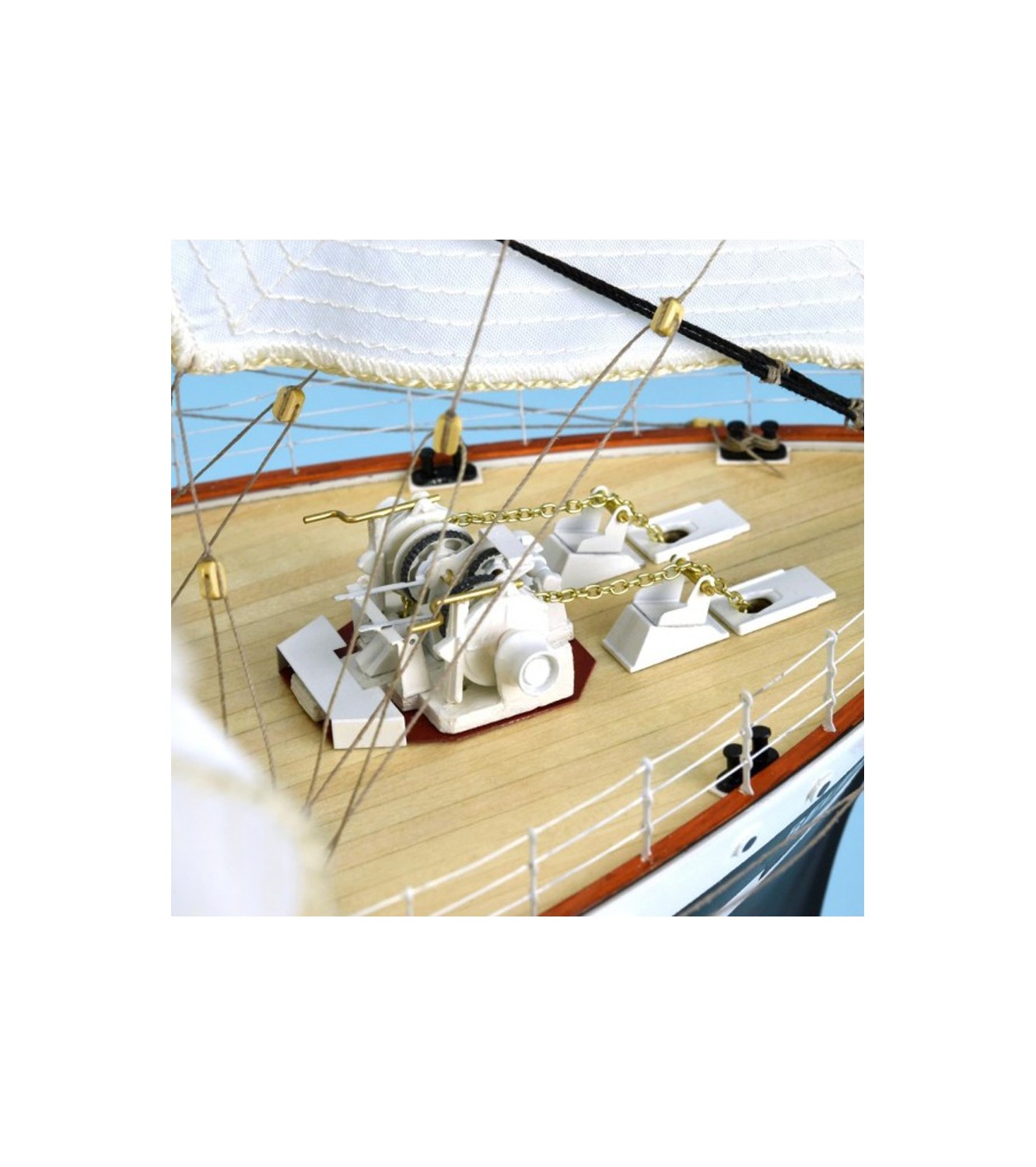 Wooden Model Ship Kit. French Training Ship Belem 1896