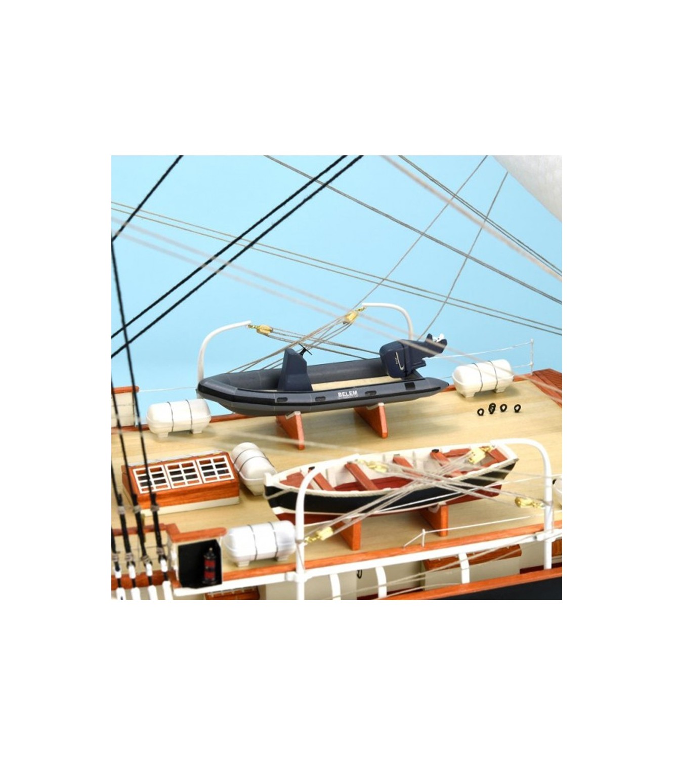 Wooden Model Ship Kit. French Training Ship Belem 1896