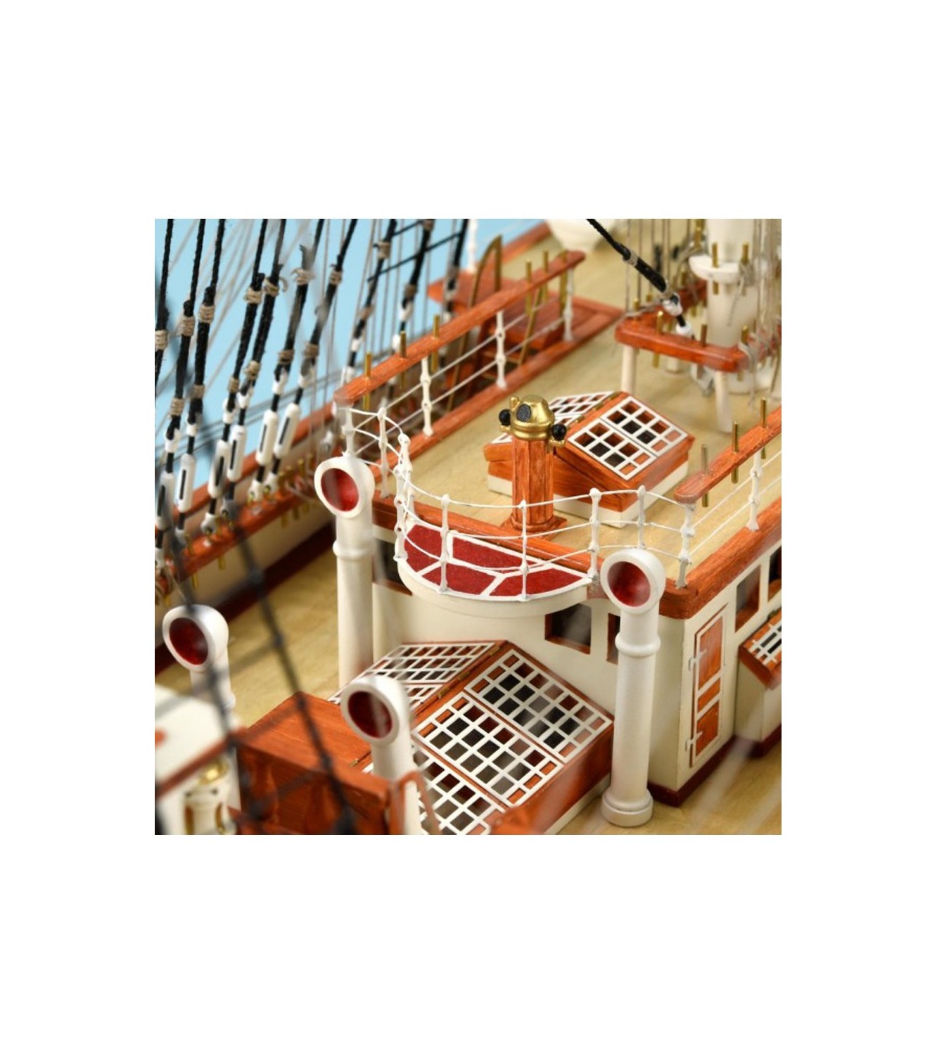 Buque Escuela Francés Belem 1896. Maqueta de Barco en Madera.