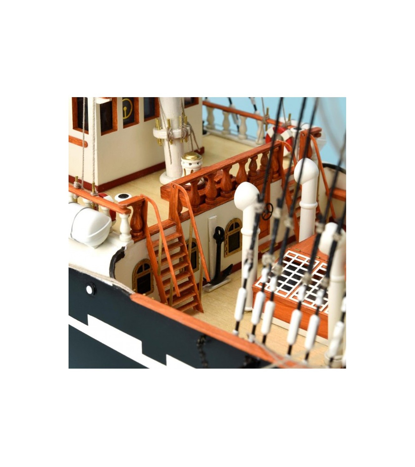 Buque Escuela Francés Belem 1896. Maqueta de Barco en Madera.