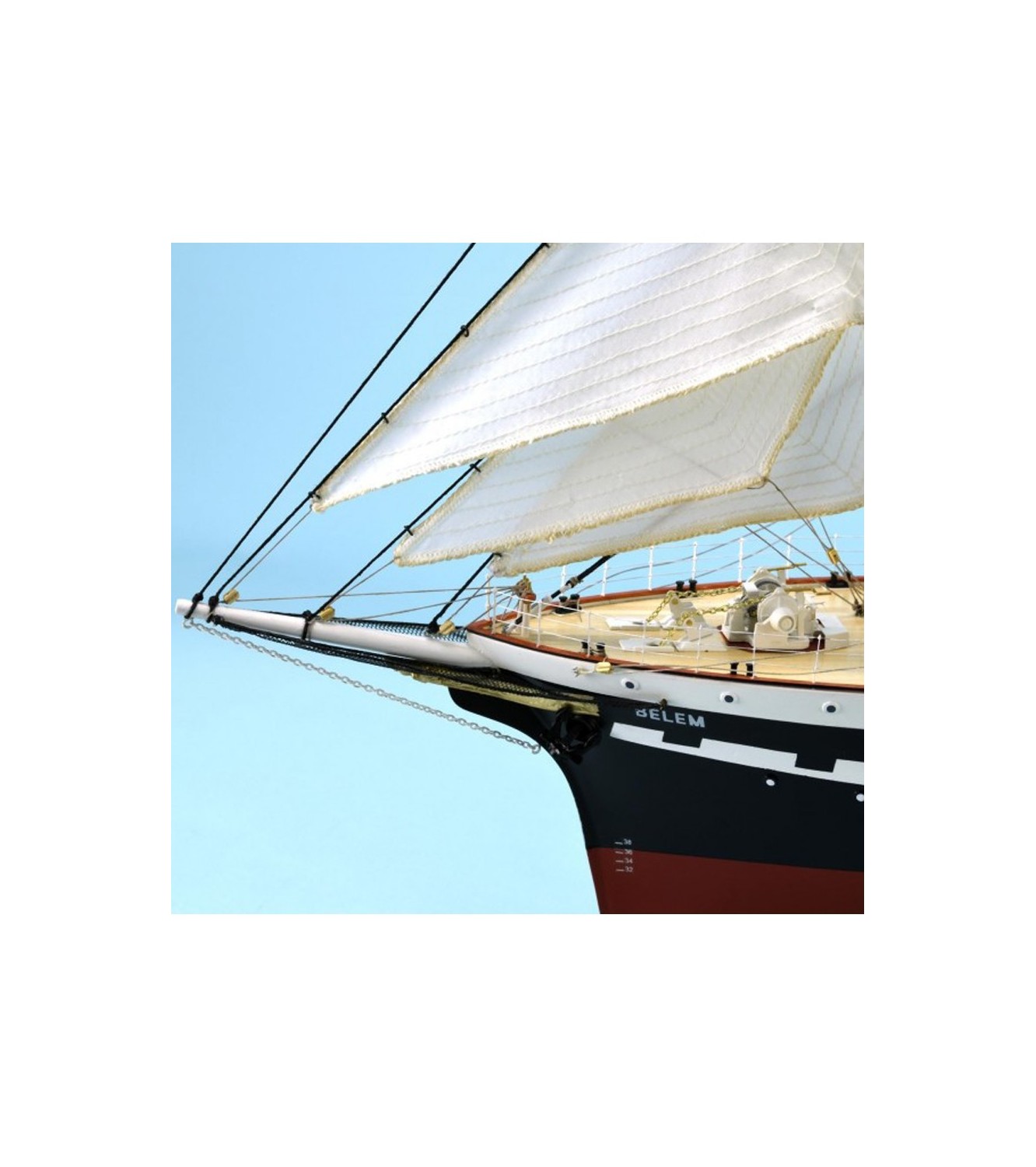 Wooden Model Ship Kit. French Training Ship Belem 1896