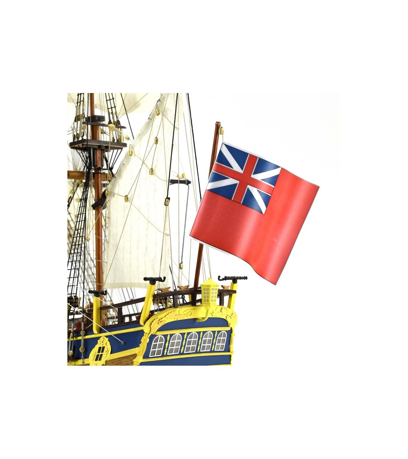 Wooden Model Ship Kit: HMS Endeavour 1:65 scale. James Cook