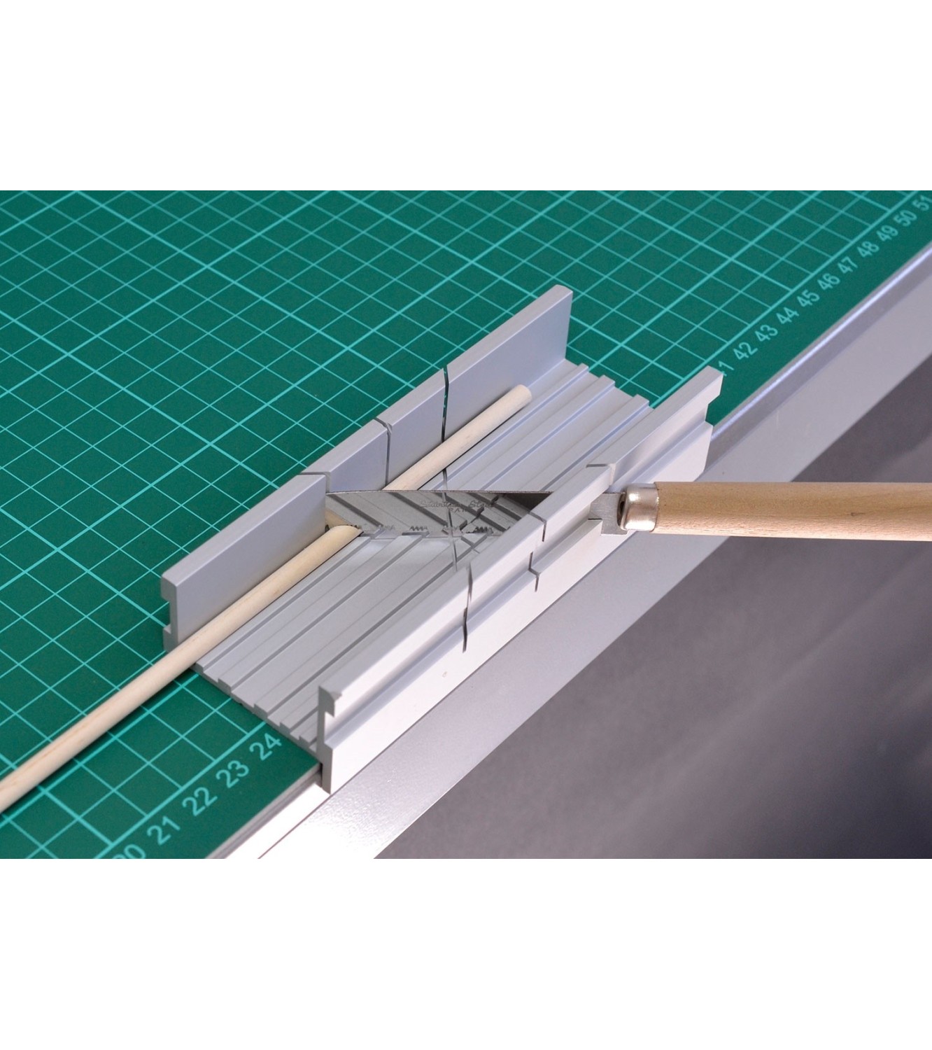 Anodized Aluminum Miter Box for Model Building and Crafts