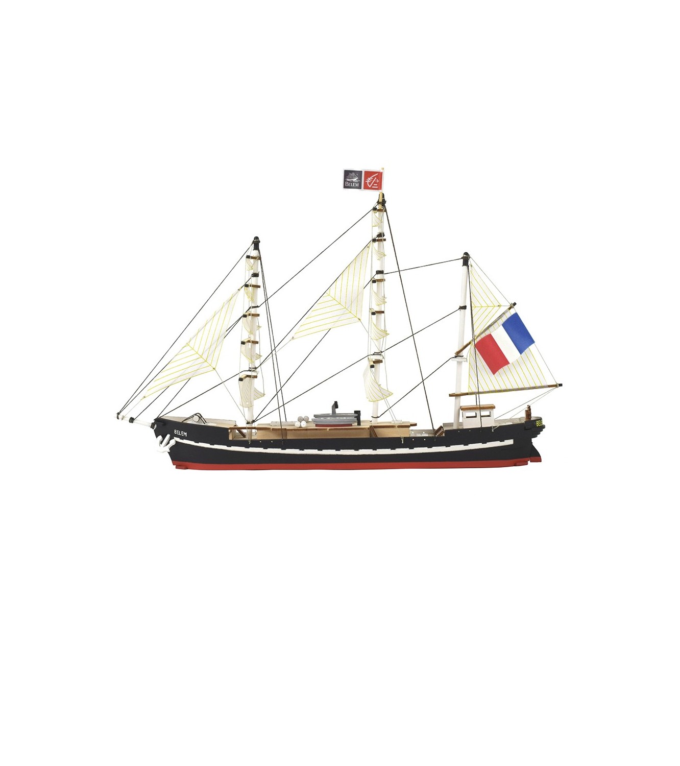 Training Ship Belem Easy Kit. Wooden Model Ship for Beginner