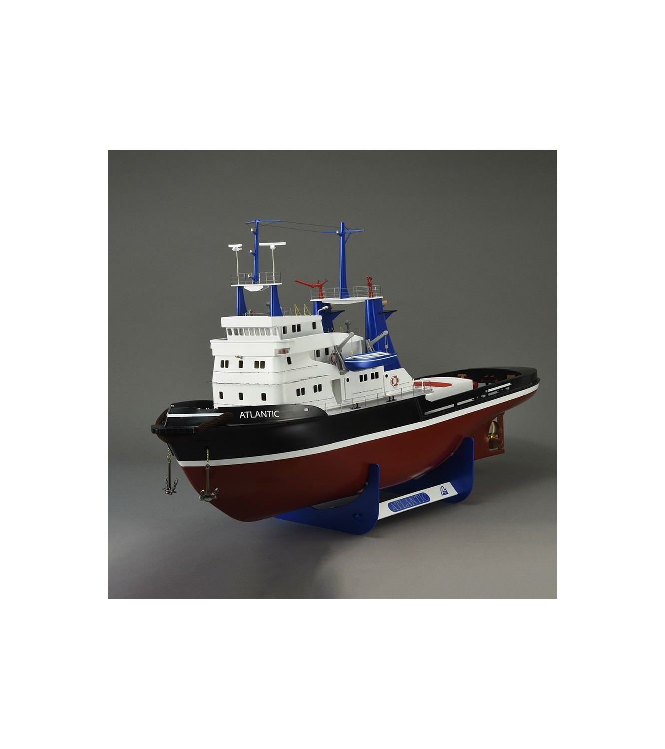 Wooden & ABS Navigable Model Ship Kit: Atlantic Tugboat