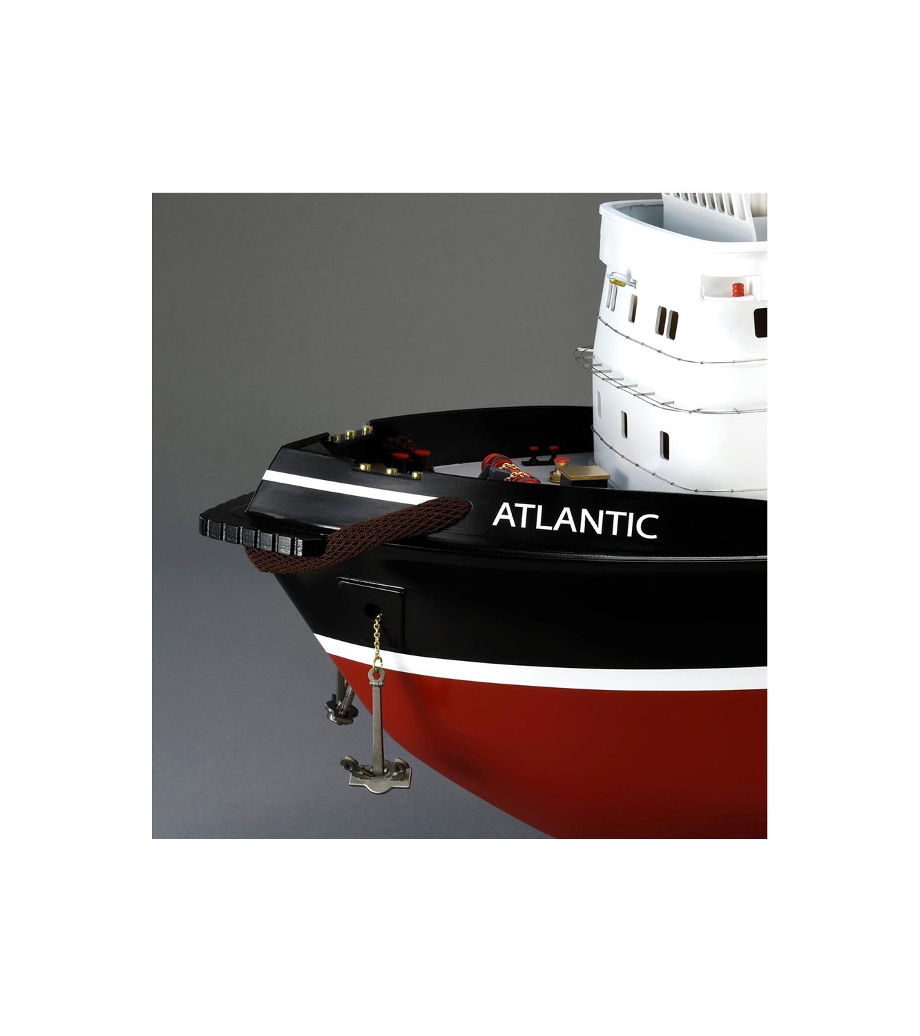 Wooden & ABS Navigable Model Ship Kit: Atlantic Tugboat