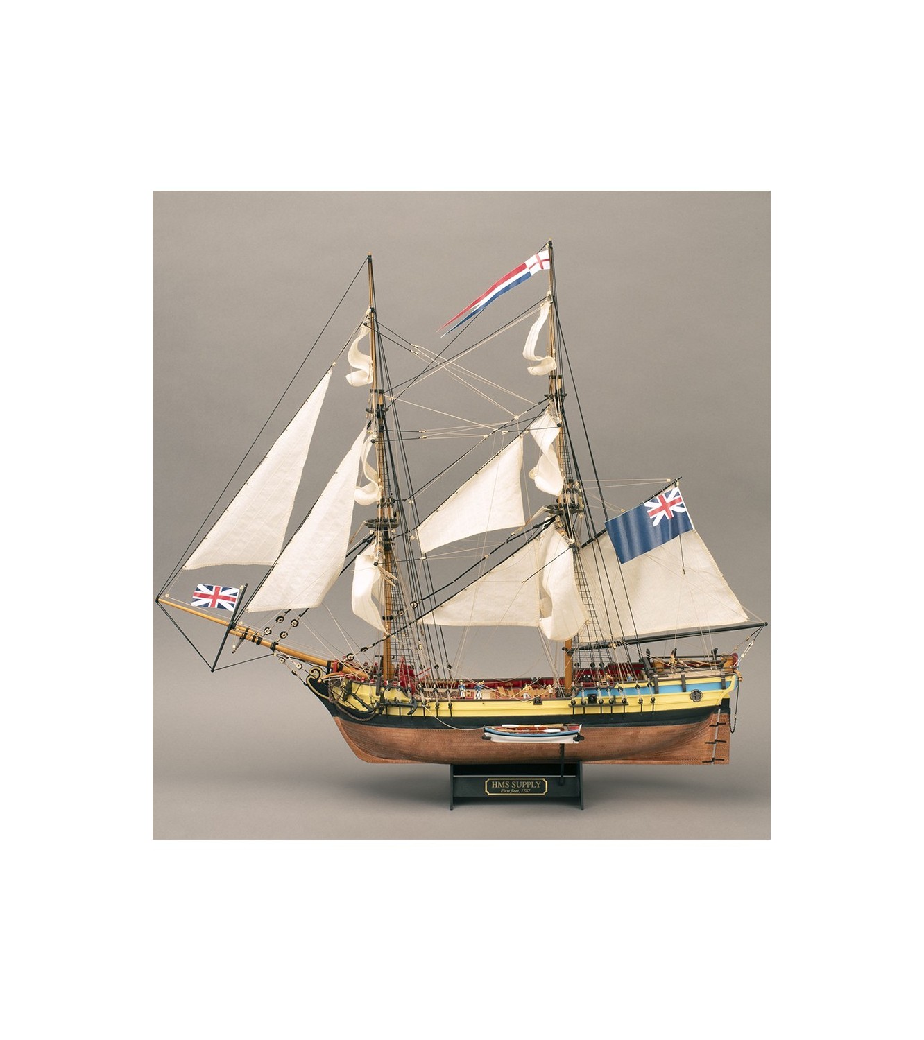 Wooden Model Ship Kit: English Armed Brig HMS Supply at 1:50