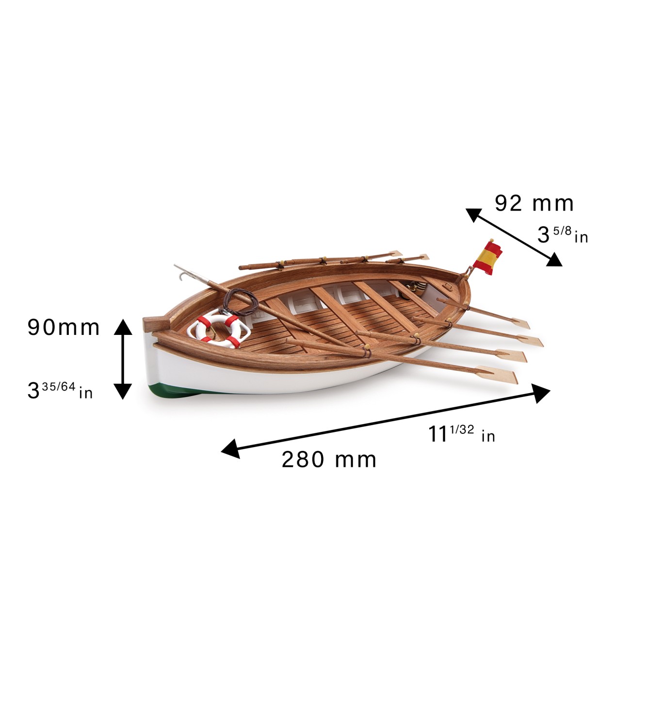 Wooden Model Ship Kit Lifeboat Juan Sebastian Elcano 1:35