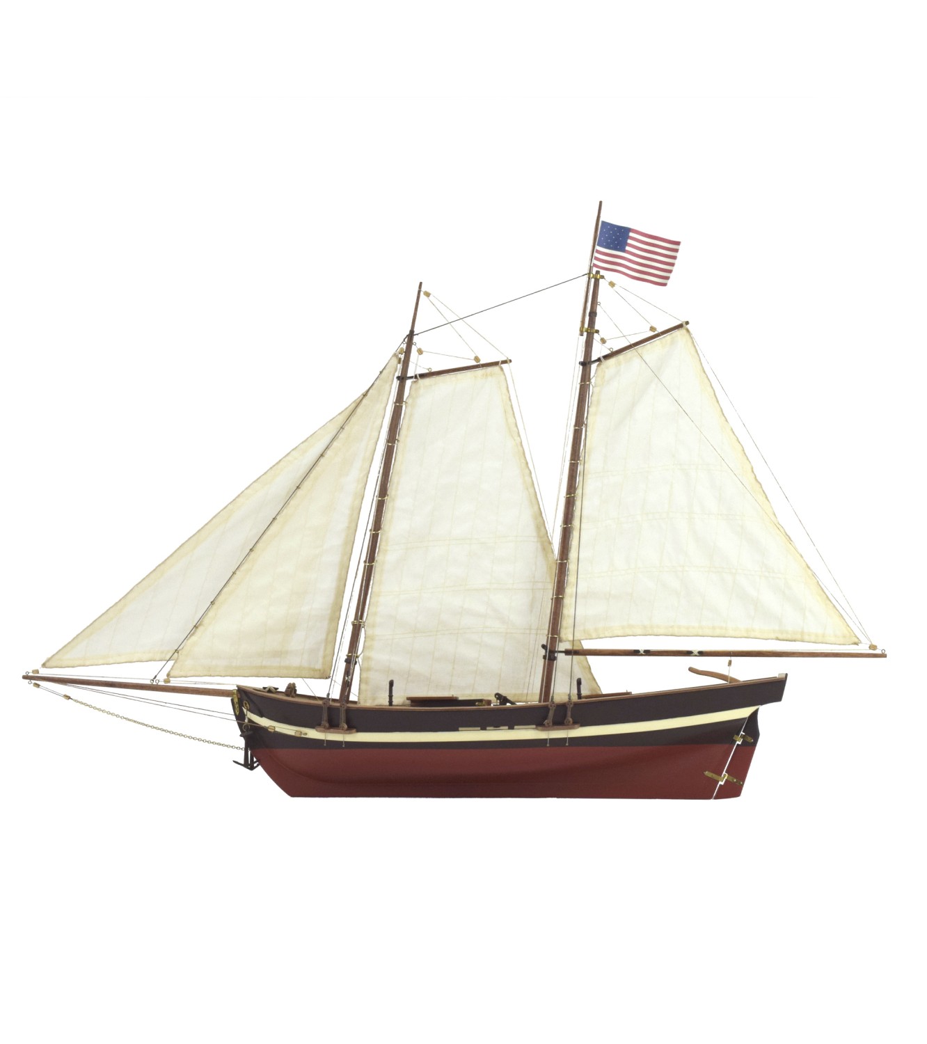 Wooden Ship Model US Pilot Boat Swift 1:50 American classic