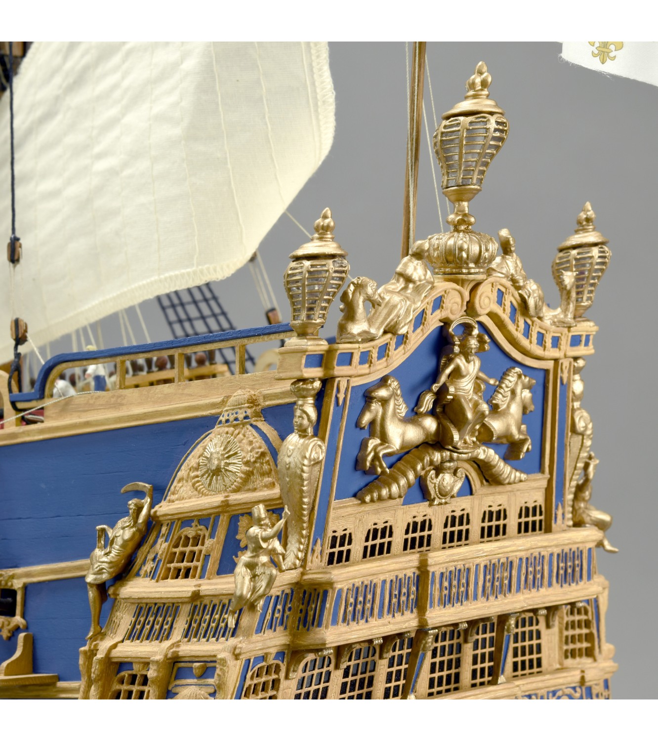 Wooden Model Ship Kit Soleil Royal 1:72. French Gun Vessel