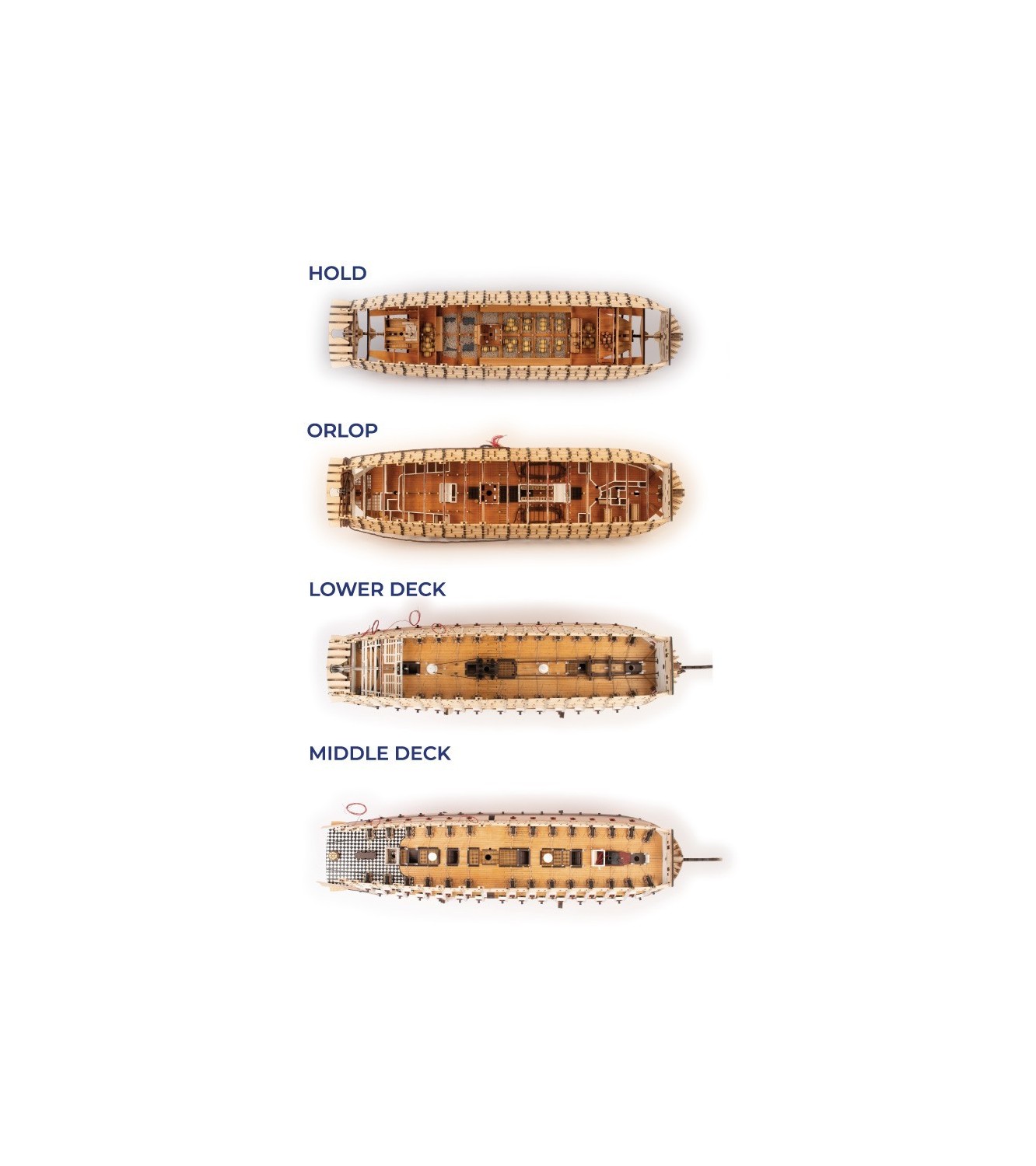 HMS Victory 1:84 Wooden Ship Model Anatomy of English Vessel