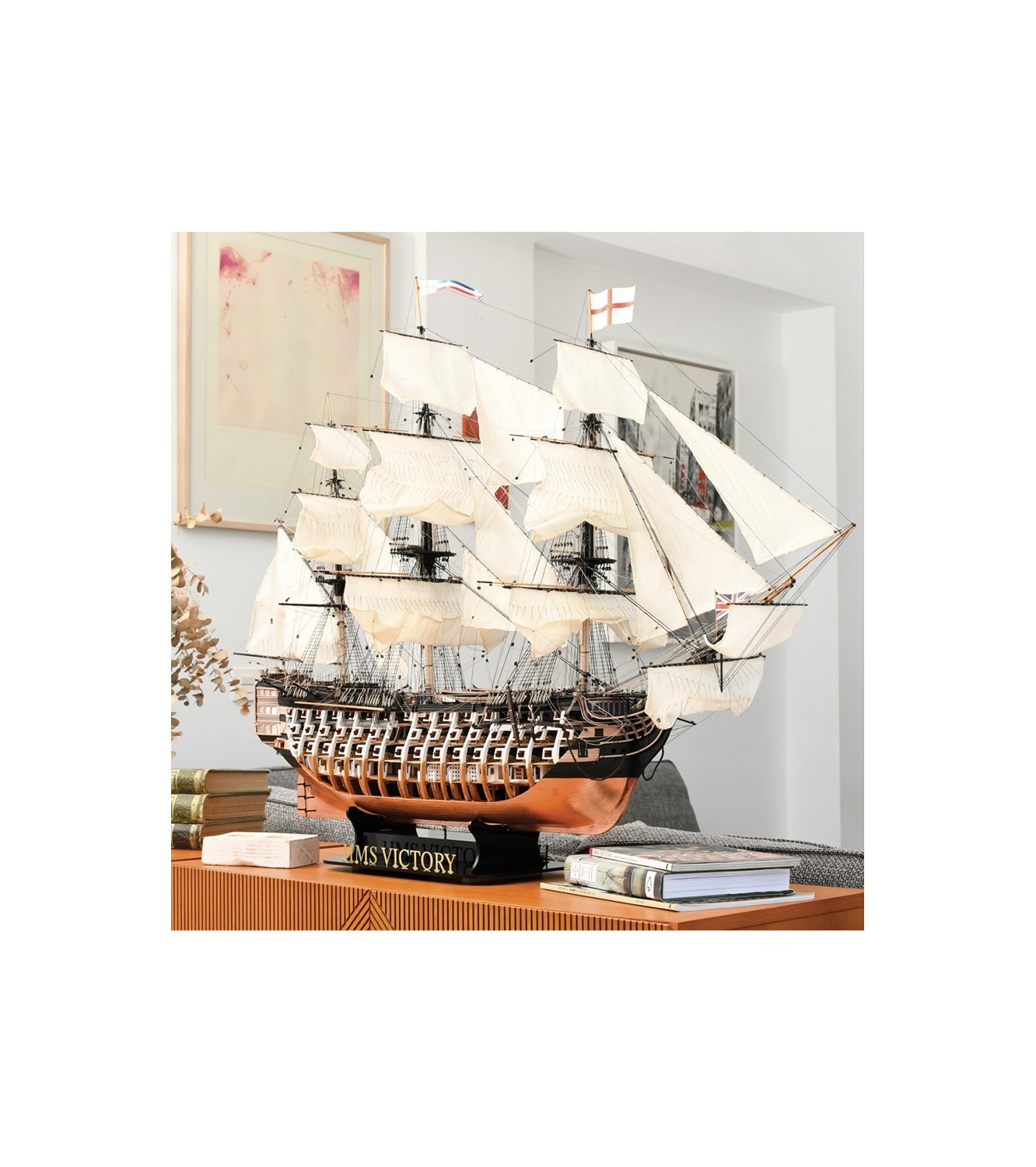 1:84 Anatomi HMS Victory Modelskib i træ Gavepakke