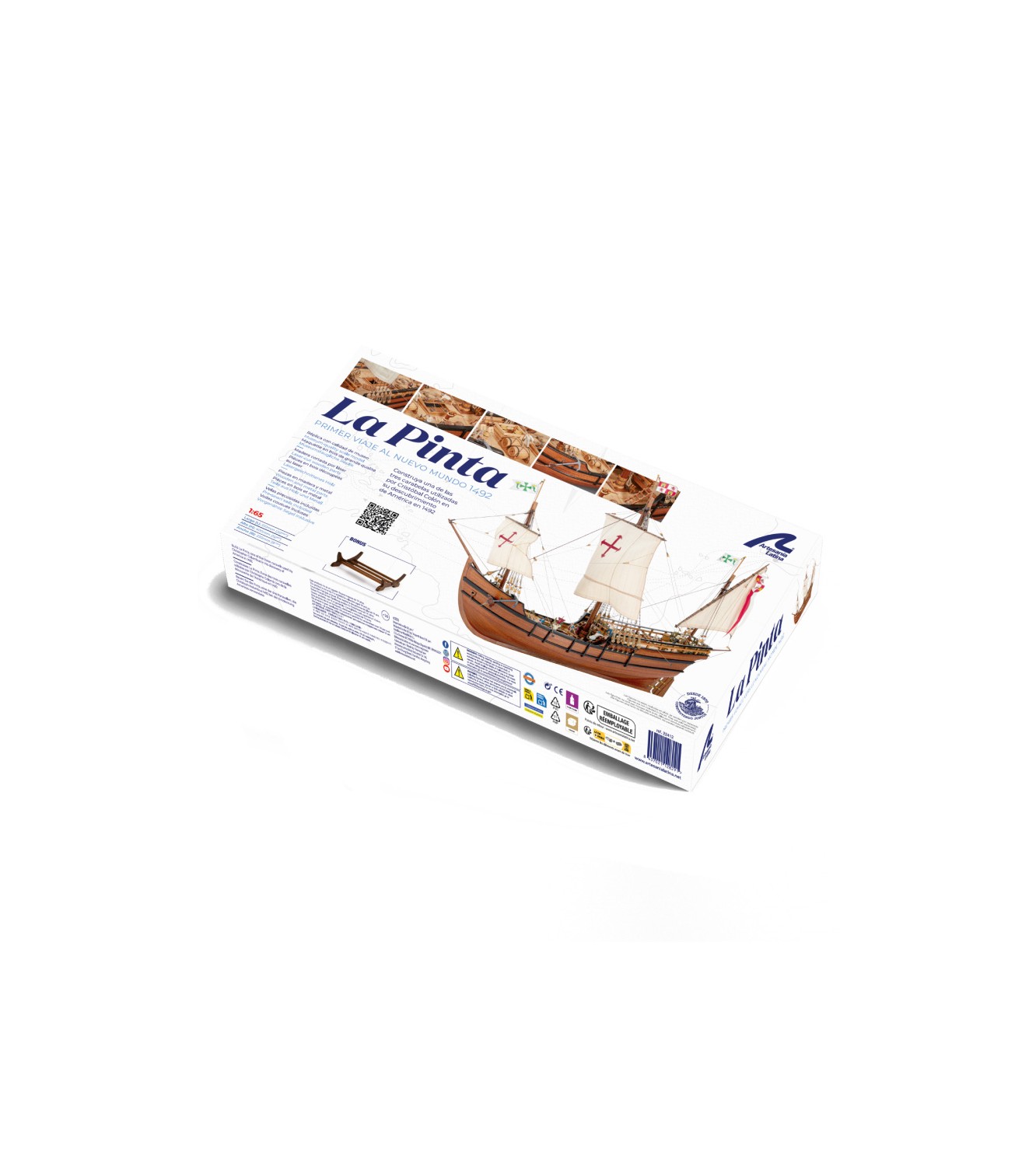 La Pinta Caravel. Wooden Model Ship Kit at 1:65 scale