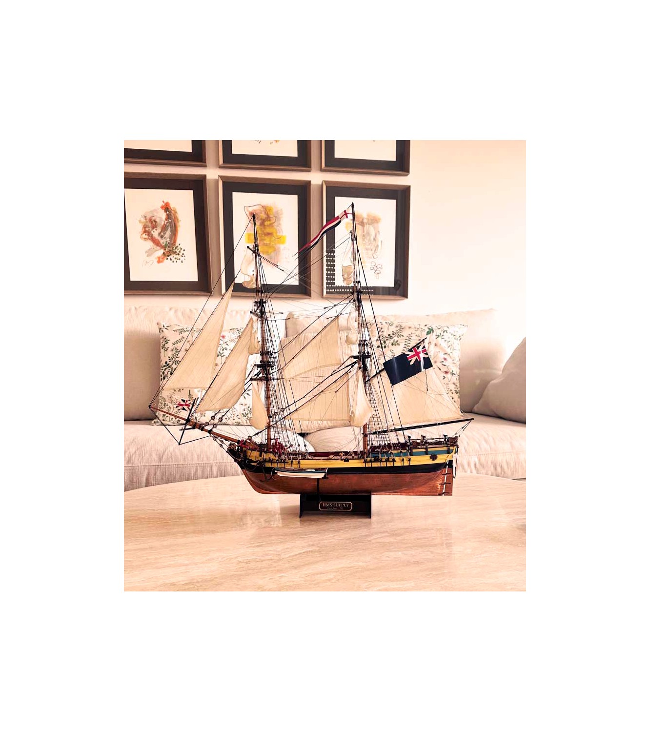 Gift Pack Wooden Model Ship HMS Supply